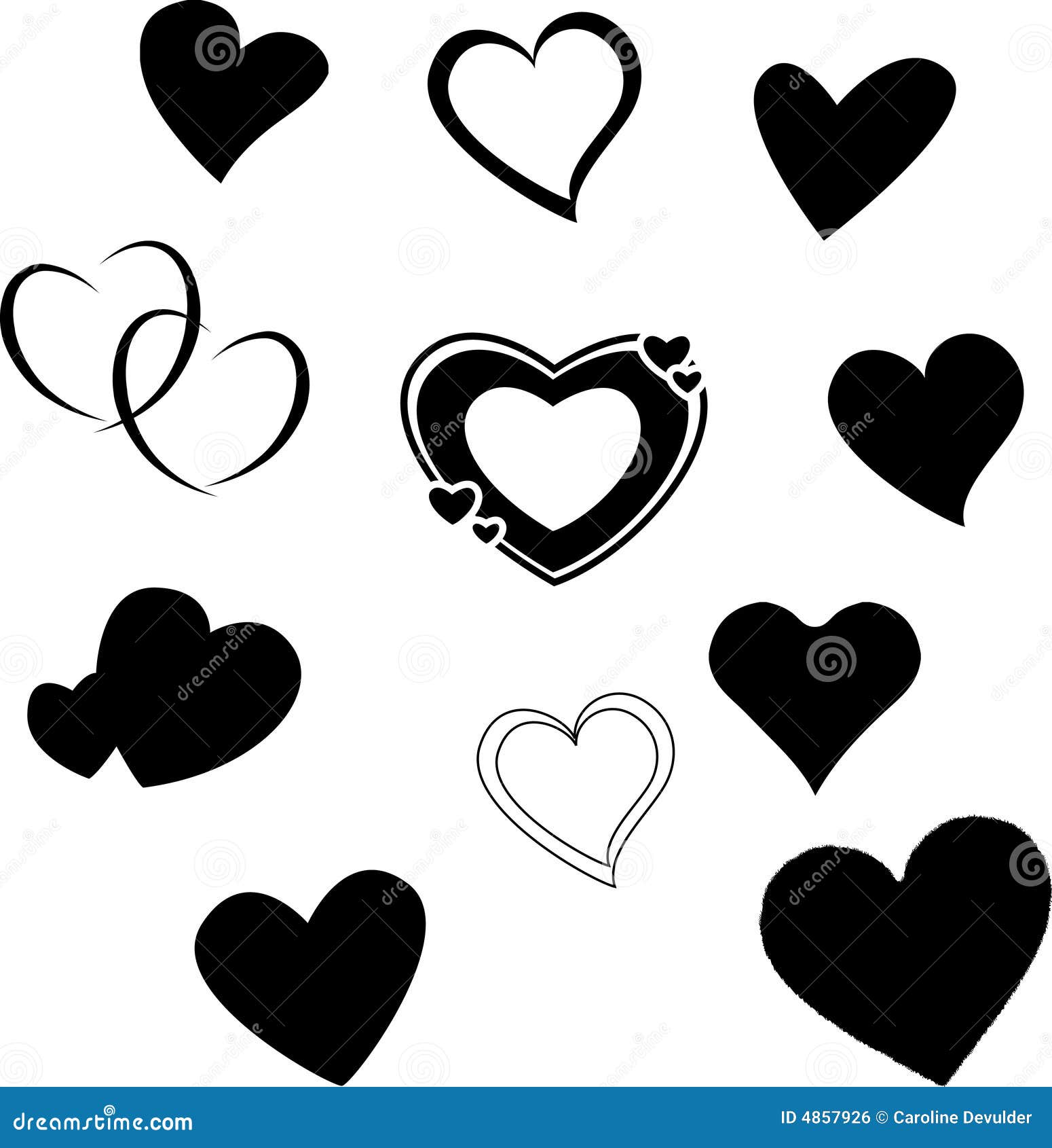 Siluetas Del Corazón Imagen de archivo libre de regalías - Imagen: 4857926