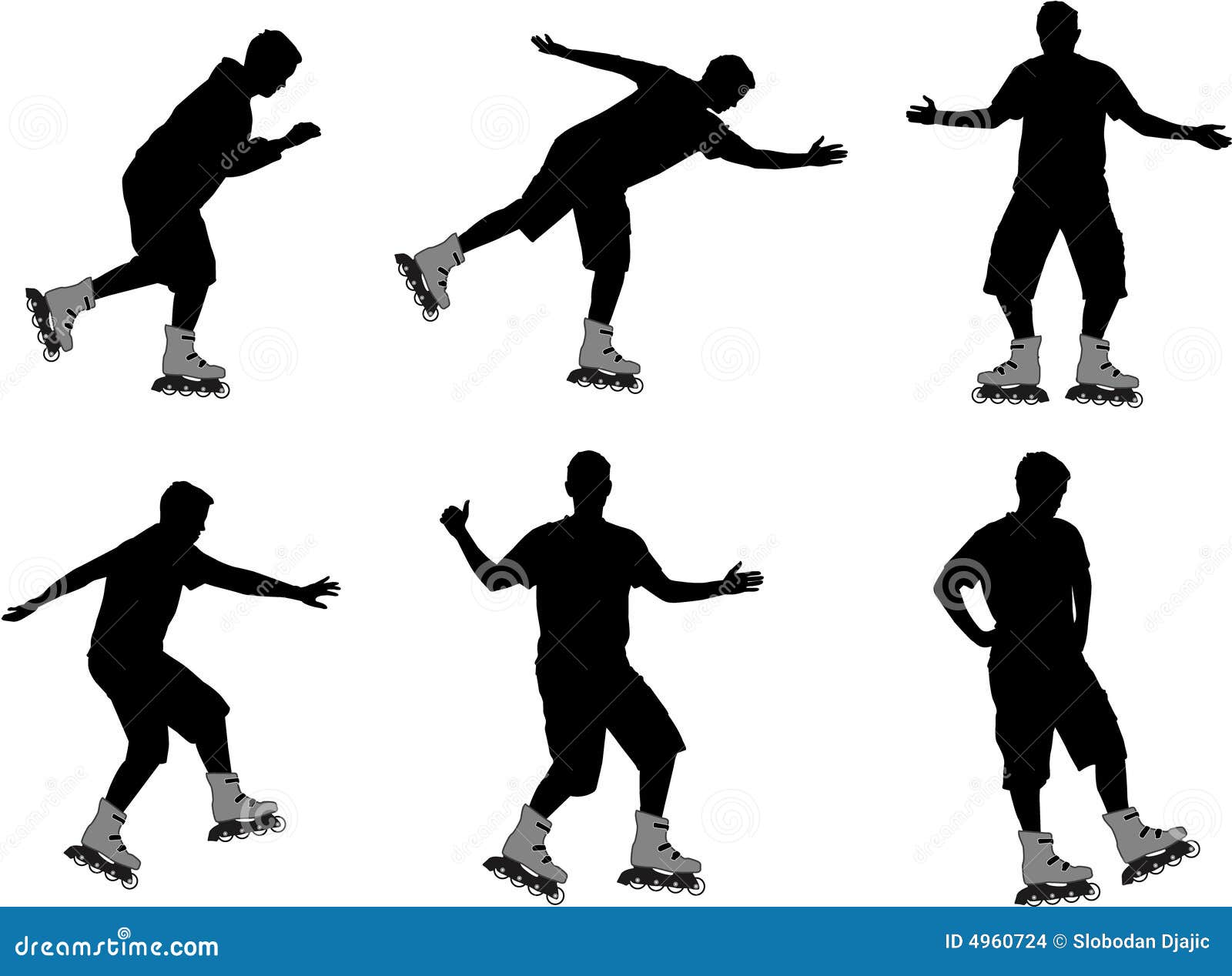 Siluetas del rodillo ilustración del vector. Ilustración de silueta ...