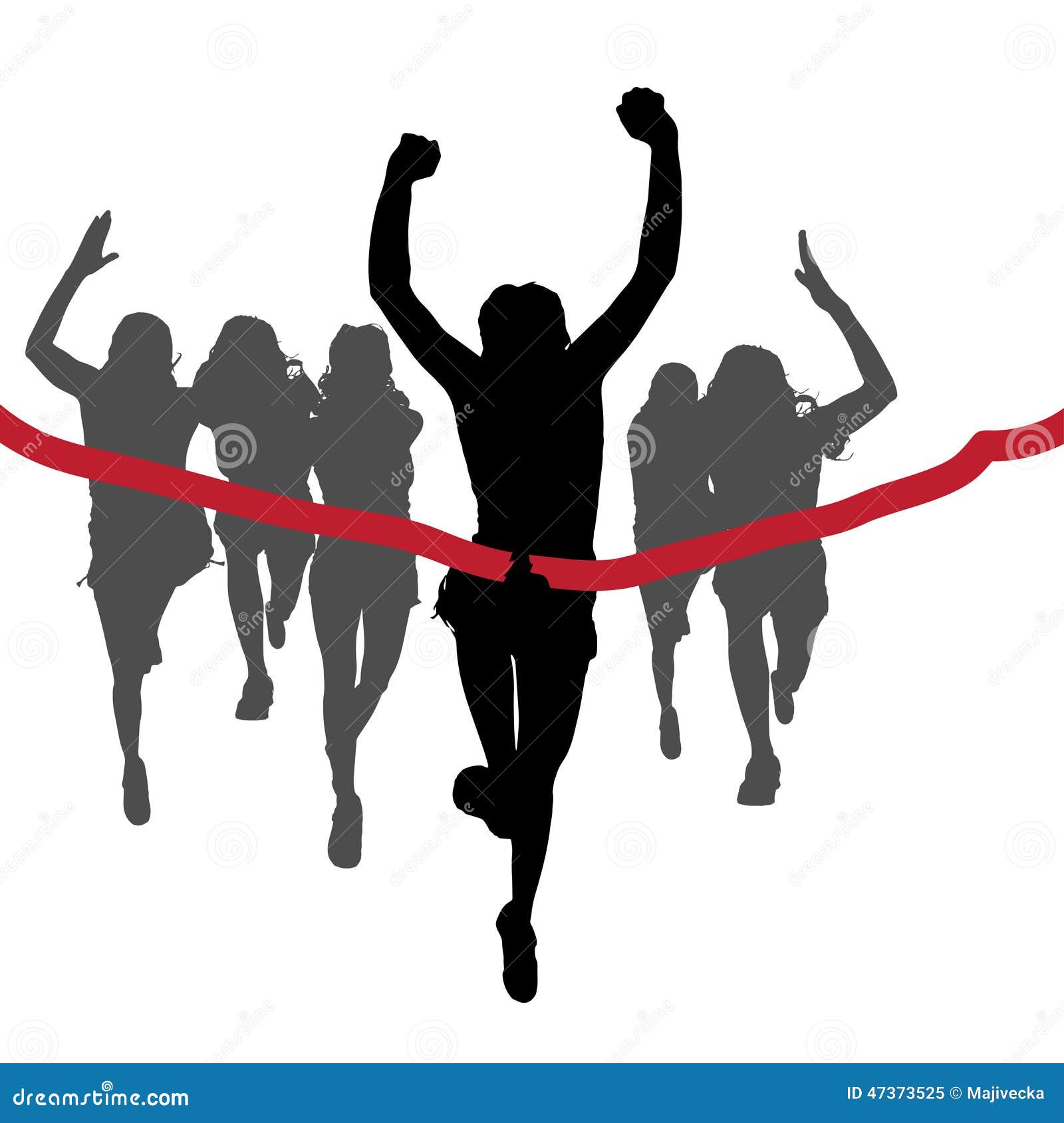 Siluetas Del Vector De Corredores Ilustración del Vector - Ilustración ...