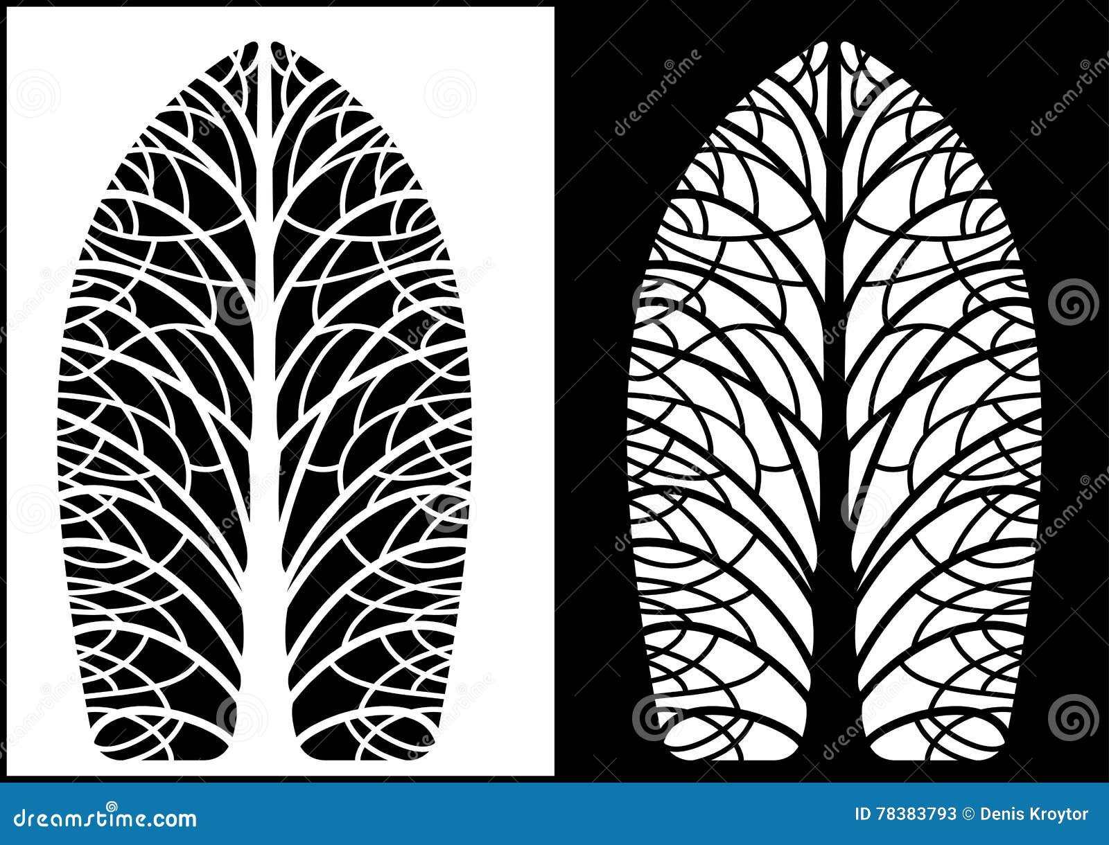 Siluetea árboles Simétricos Stock de ilustración - Ilustración de arce ...