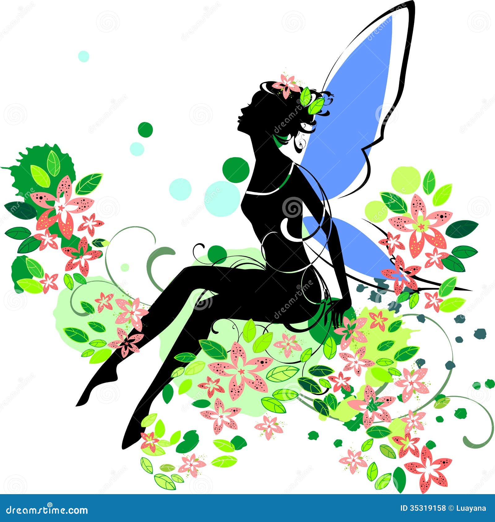 Siluetta del fatato illustrazione vettoriale. Illustrazione di ariete ...