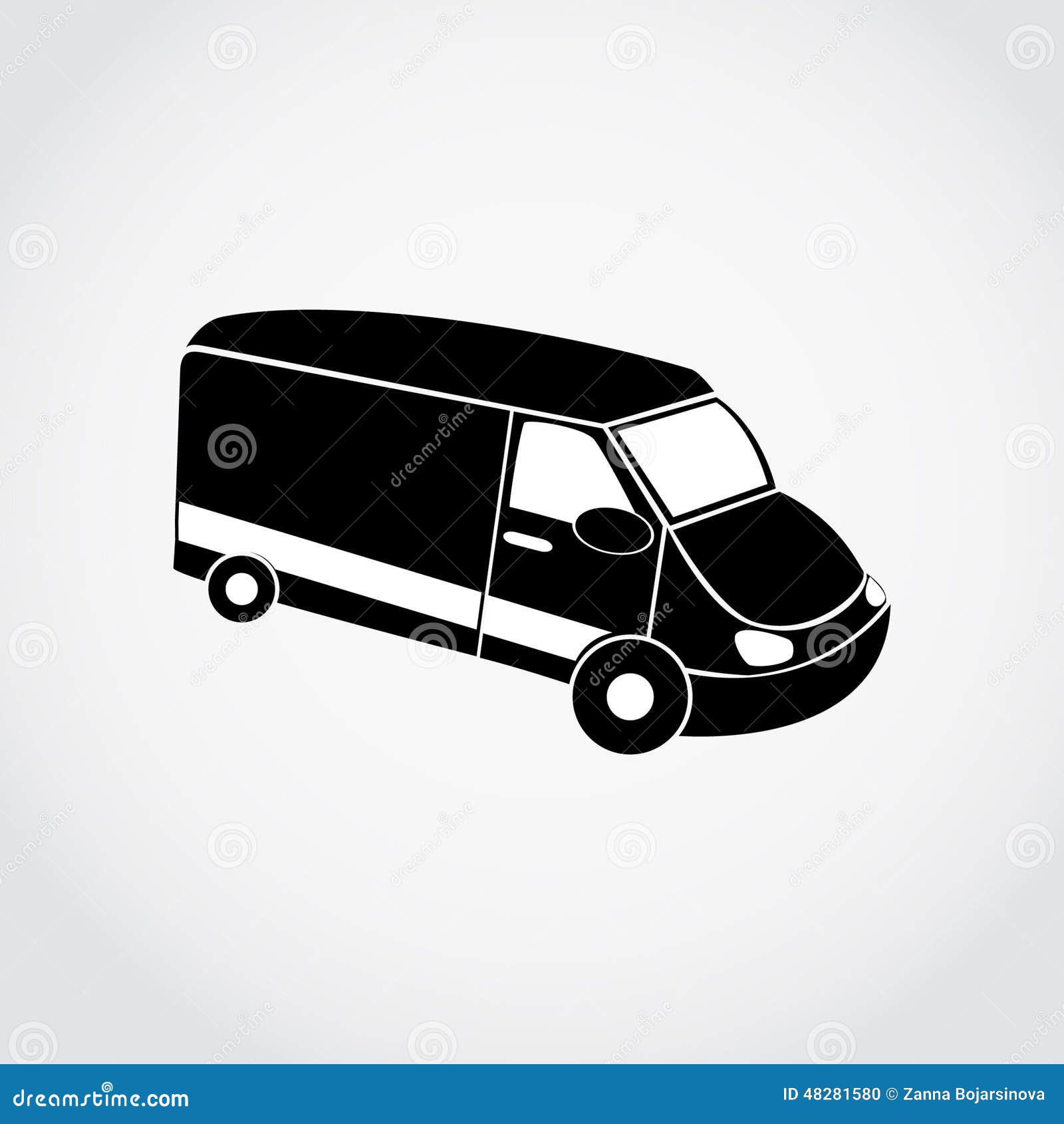 Siluetta del furgone illustrazione vettoriale. Illustrazione di benzina ...