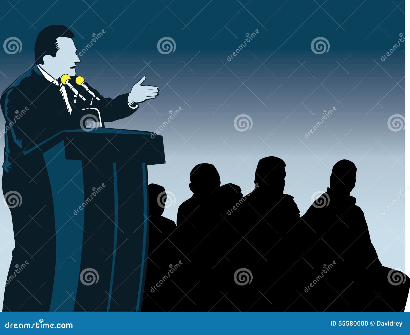 Siluetta del portavoce illustrazione di stock. Illustrazione di dare ...