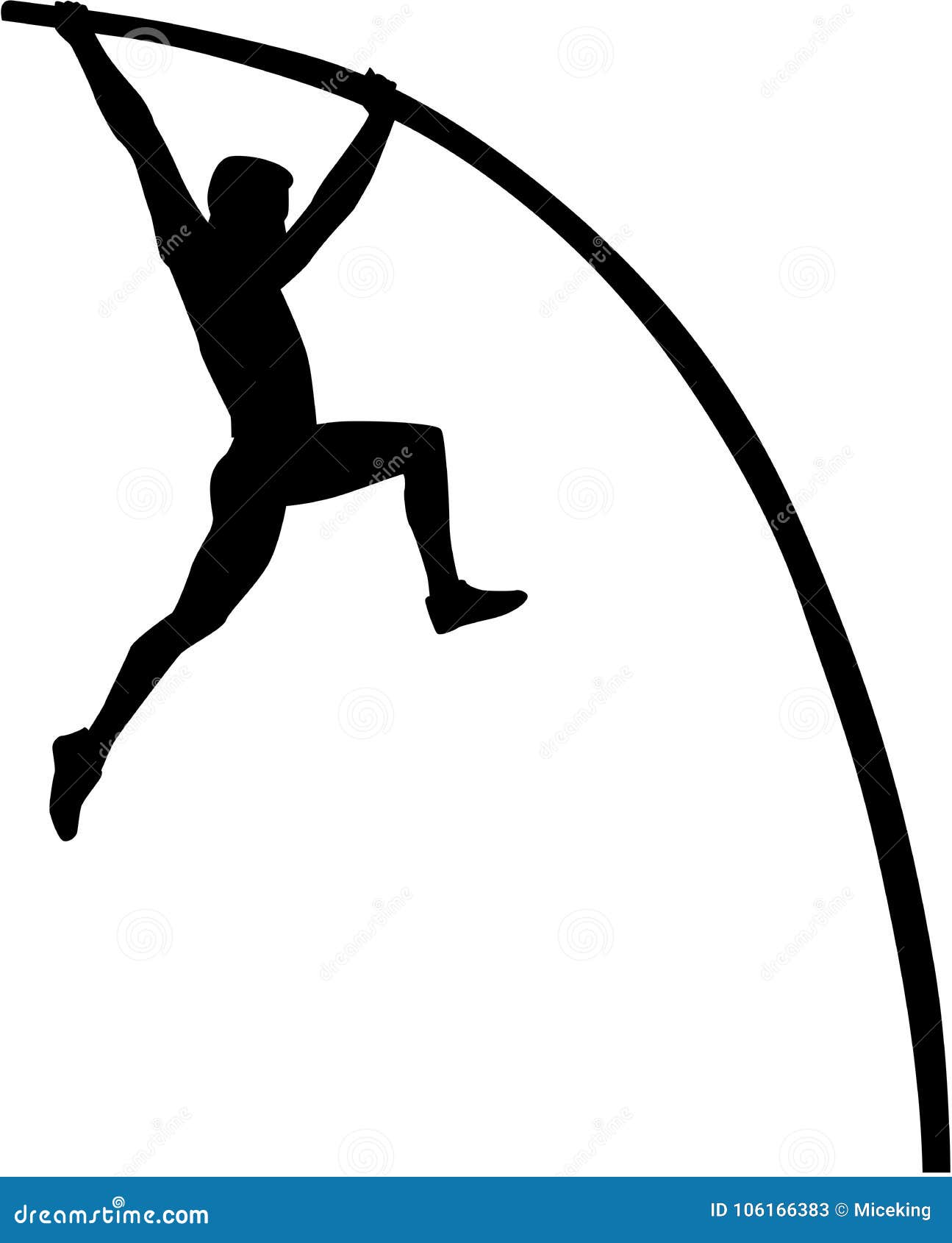 Siluetta Del Salto Con L'asta Illustrazione Vettoriale - Illustrazione ...