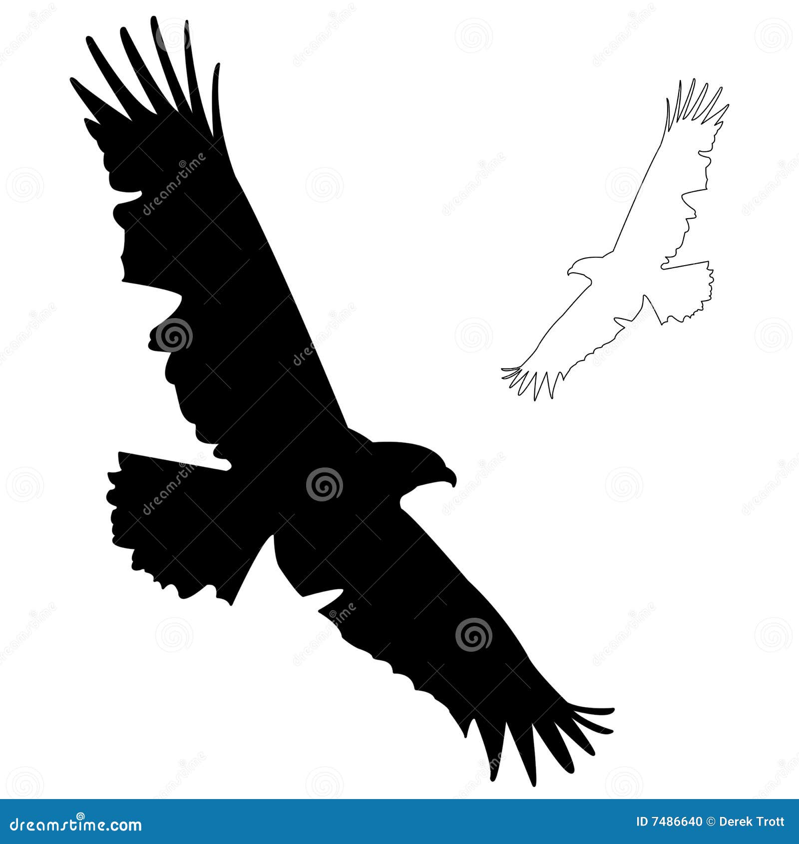 Siluetta dell'aquila illustrazione di stock. Illustrazione di pace ...
