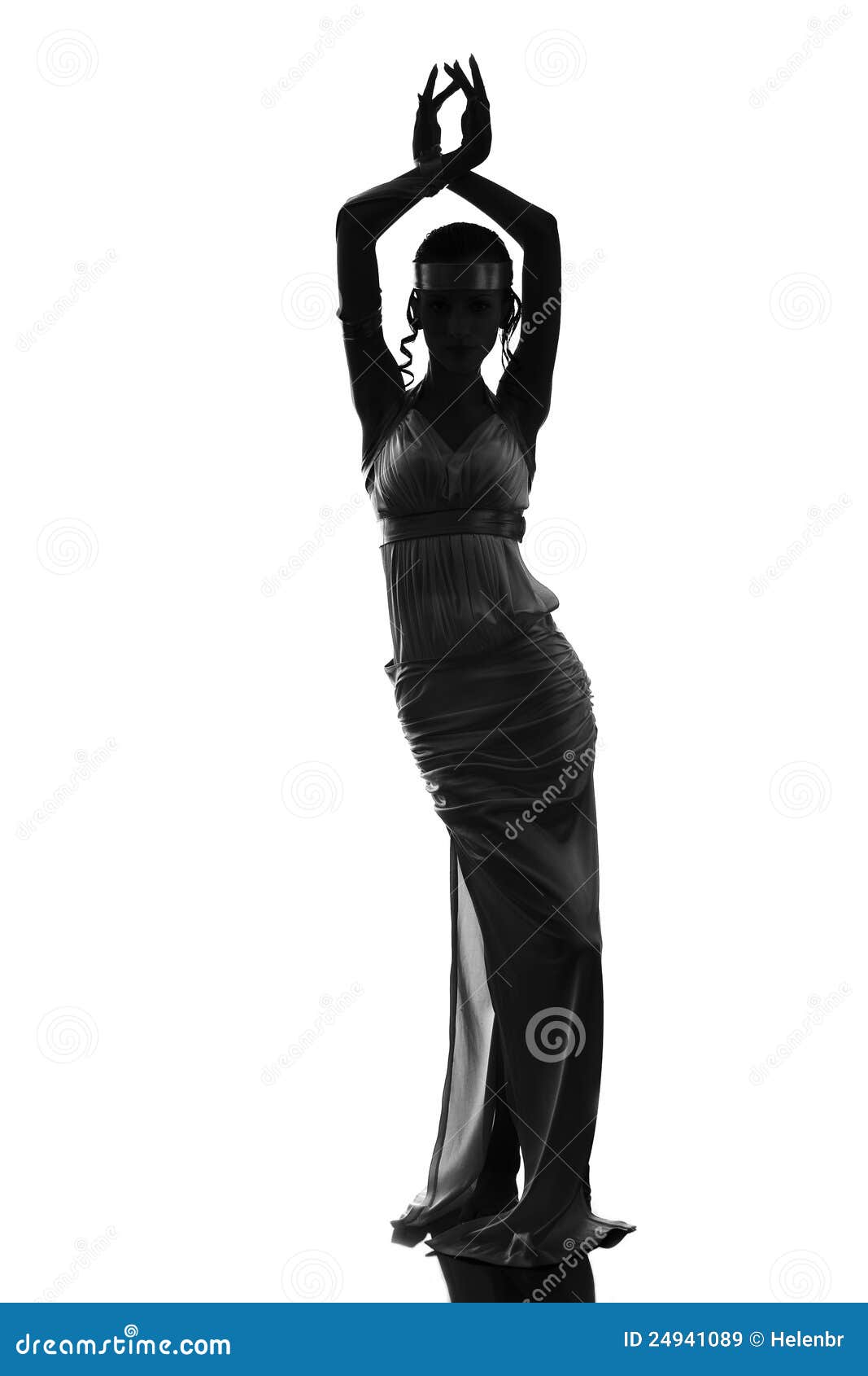 Siluetta della dea antica immagine stock. Immagine di sensualità - 24941089