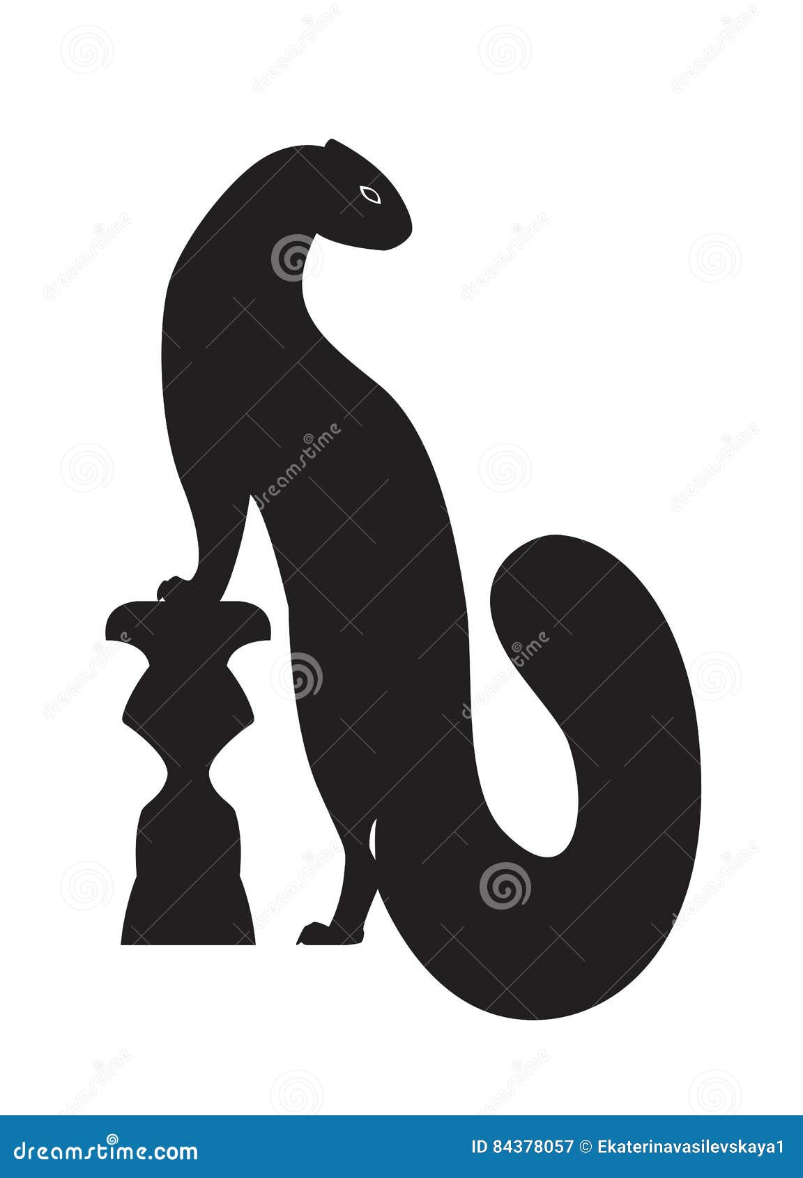 Siluetta Della Martora, Immagine Stilizzata Illustrazione Vettoriale ...