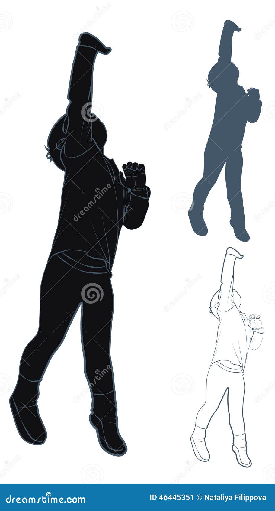 Siluetta di un bambino illustrazione vettoriale. Illustrazione di arte ... Siluetta di un bambino illustrazione vettoriale. Illustrazione di arte ...