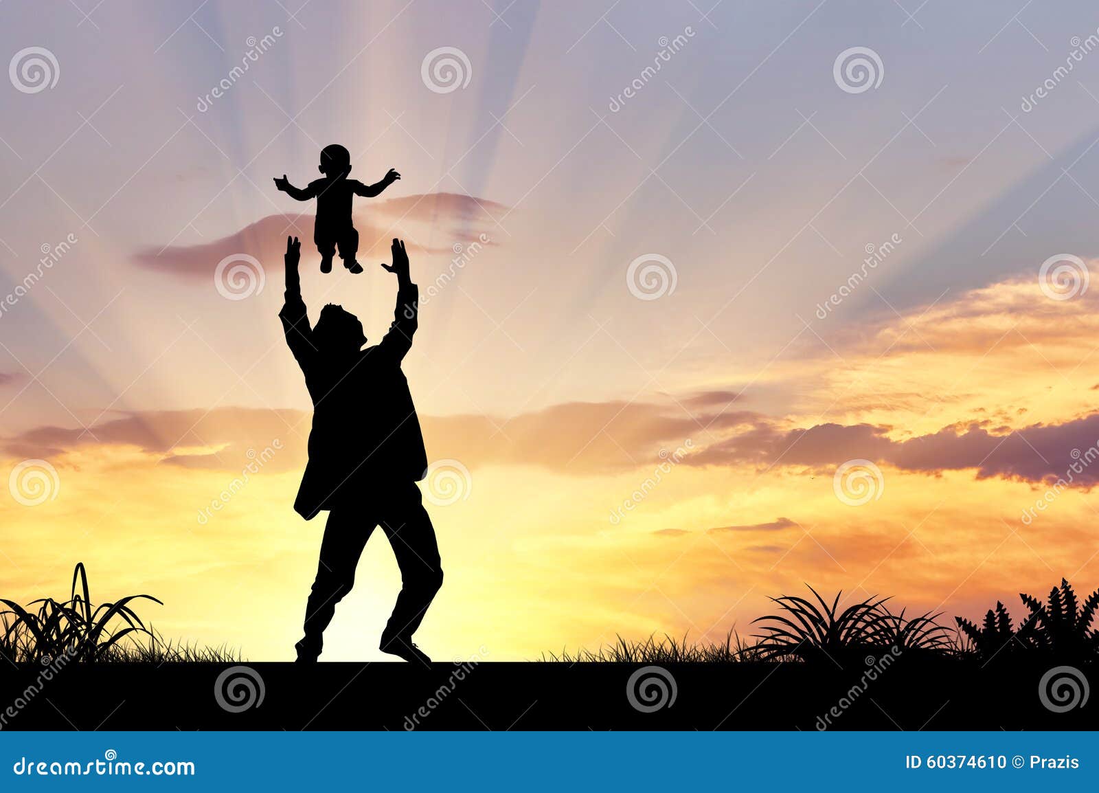Siluetta Di Un Padre E Di Un Bambino Felici Fotografia Stock - Immagine ... Siluetta Di Un Padre E Di Un Bambino Felici Fotografia Stock - Immagine ...