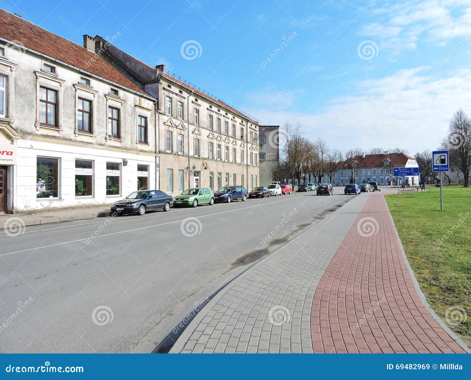 Silute town, Lithuania editorial stock image. Image of architecture ...