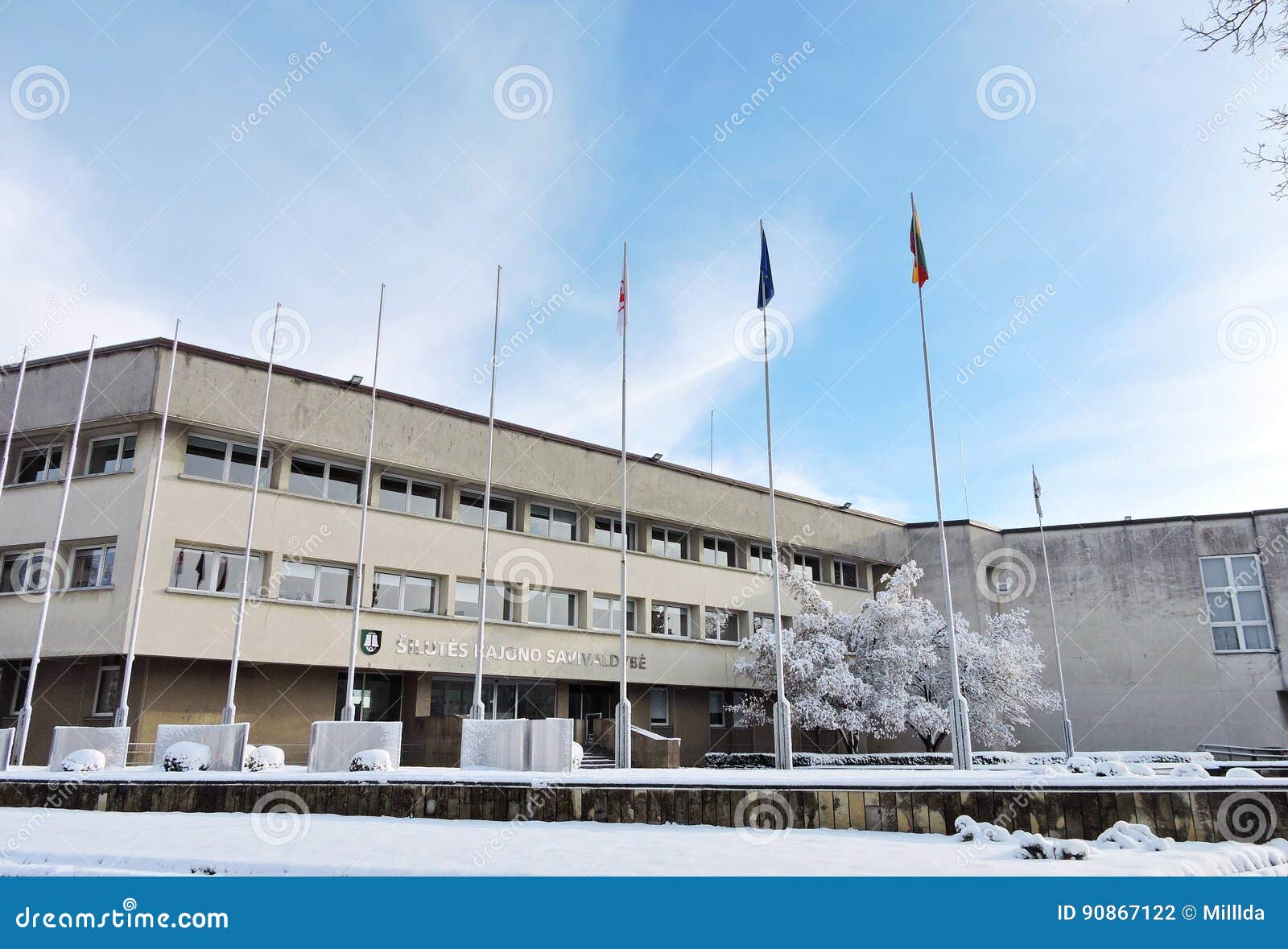 Silute town, Lithuania editorial photography. Image of background ...