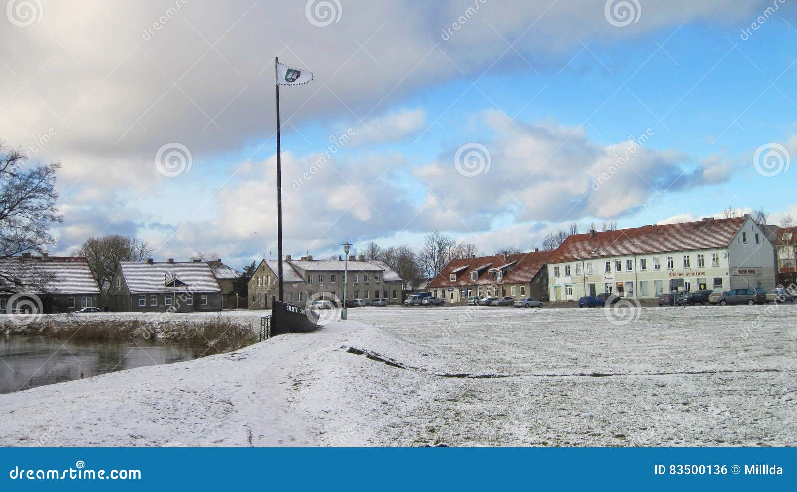 Silute town , Lithuania editorial photo. Image of buildings - 83500136