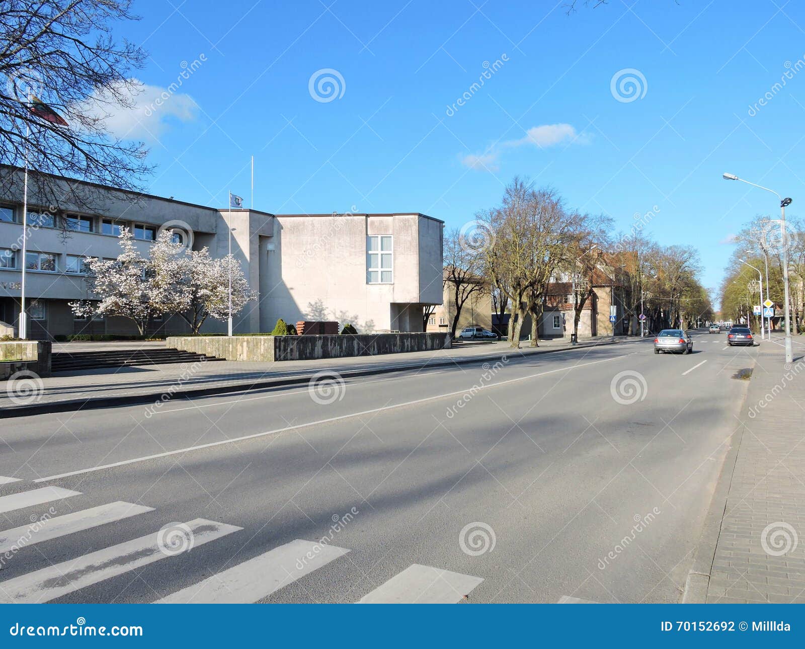 Silute town, Lithuania editorial photography. Image of street - 70152692