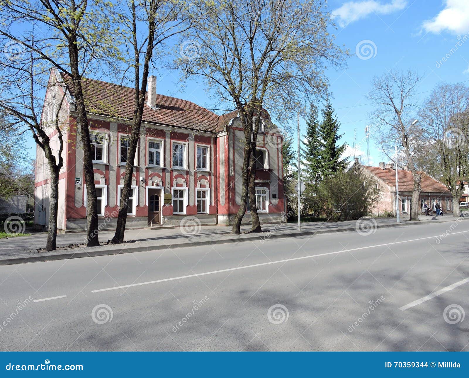 Silute town, Lithuania editorial stock image. Image of road - 70359344