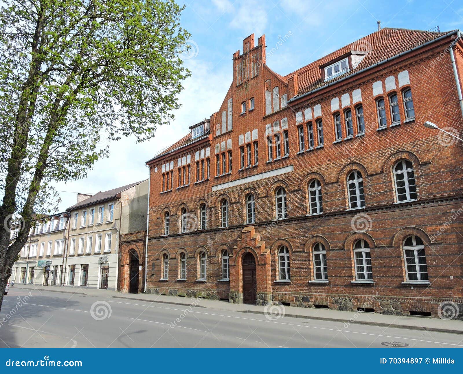 Silute town, Lithuania editorial photography. Image of town - 70394897