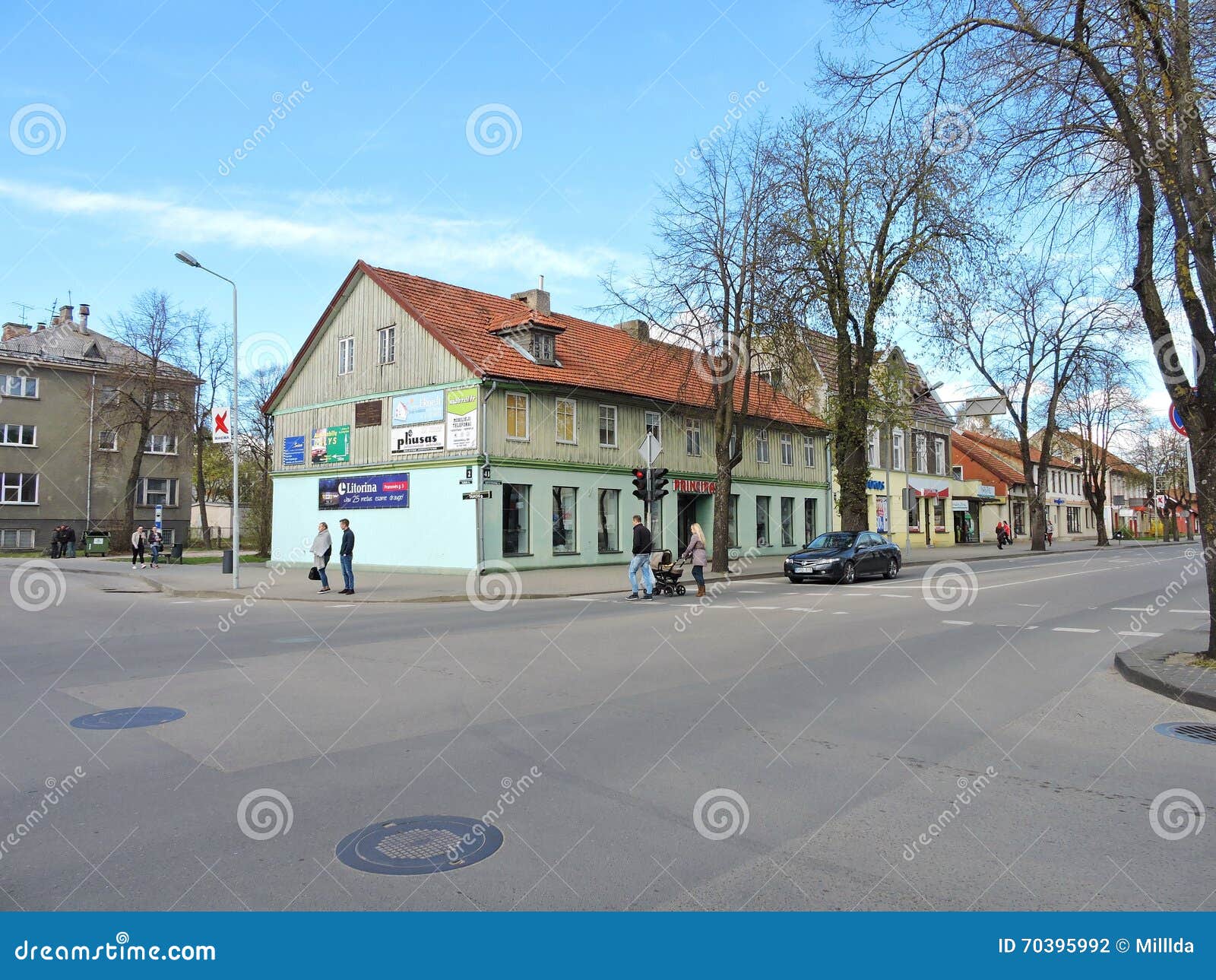 Silute town, Lithuania editorial photography. Image of town - 70395992