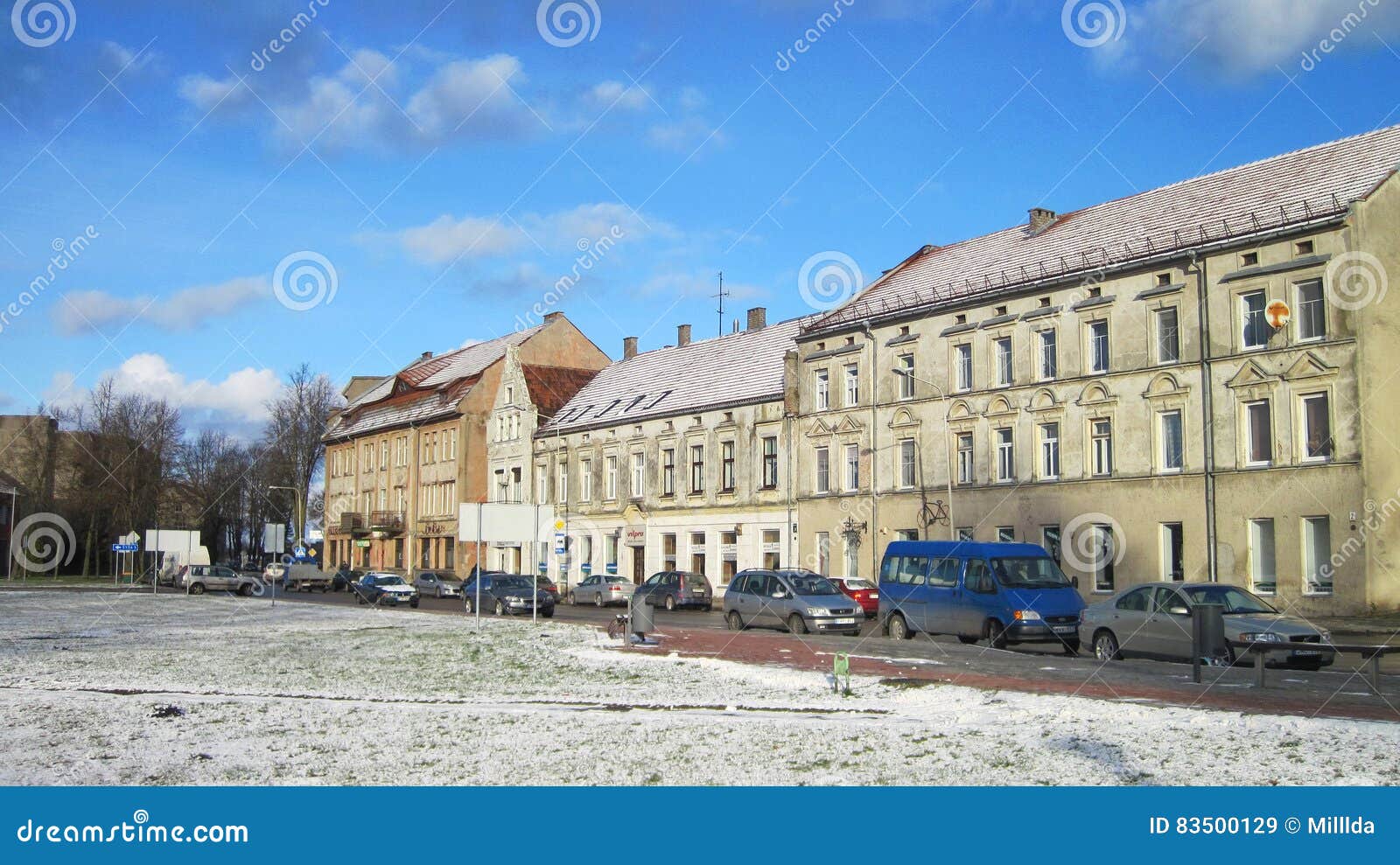 Silute town , Lithuania editorial stock image. Image of winter - 83500129