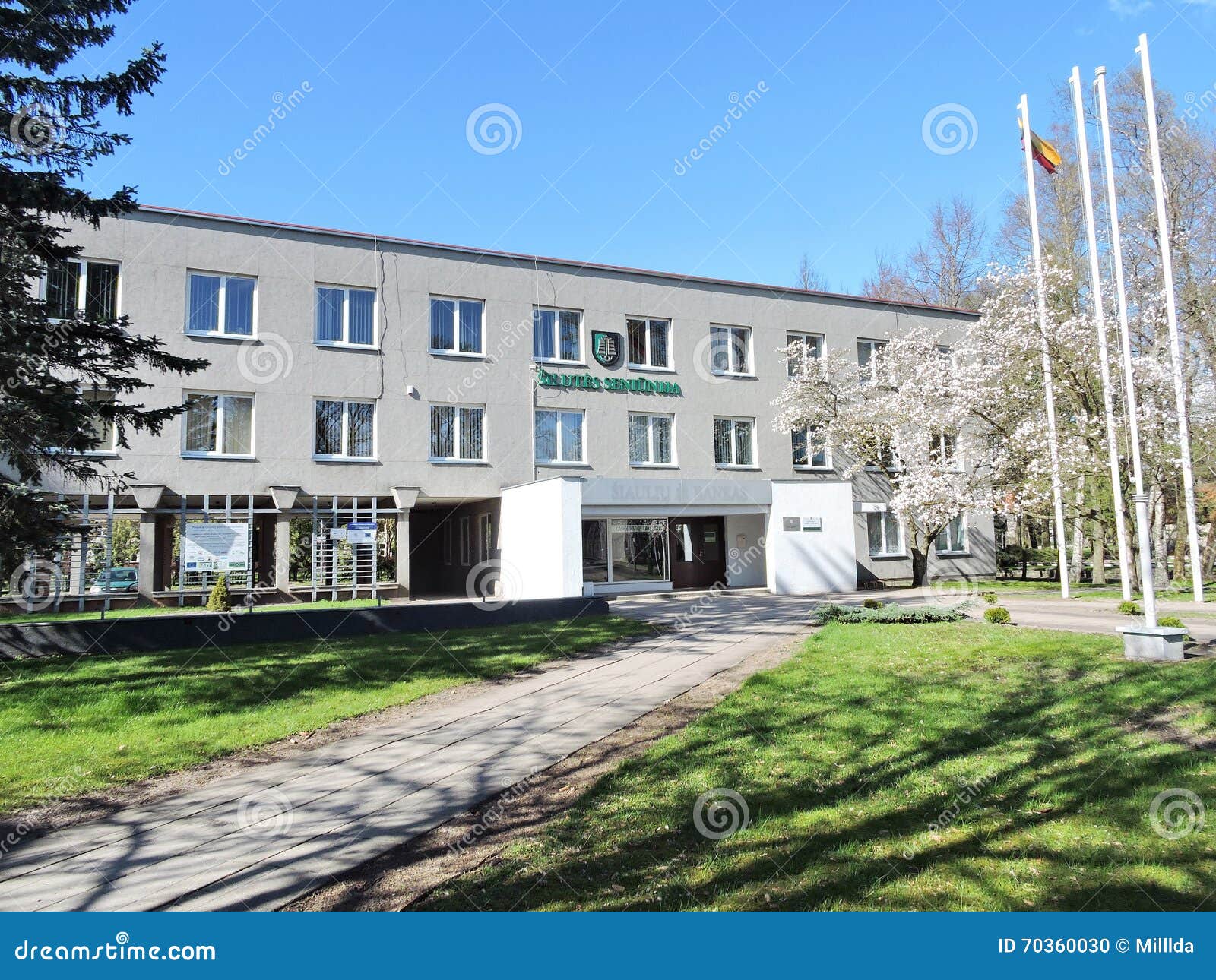Silute town, Lithuania editorial image. Image of flag - 70360030