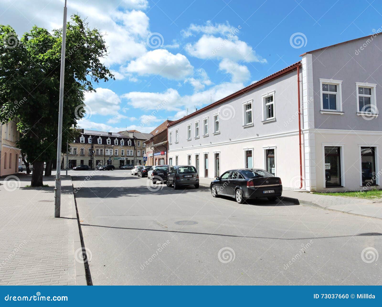 Silute Town Street , Lithuania Editorial Image - Image of town, view ...