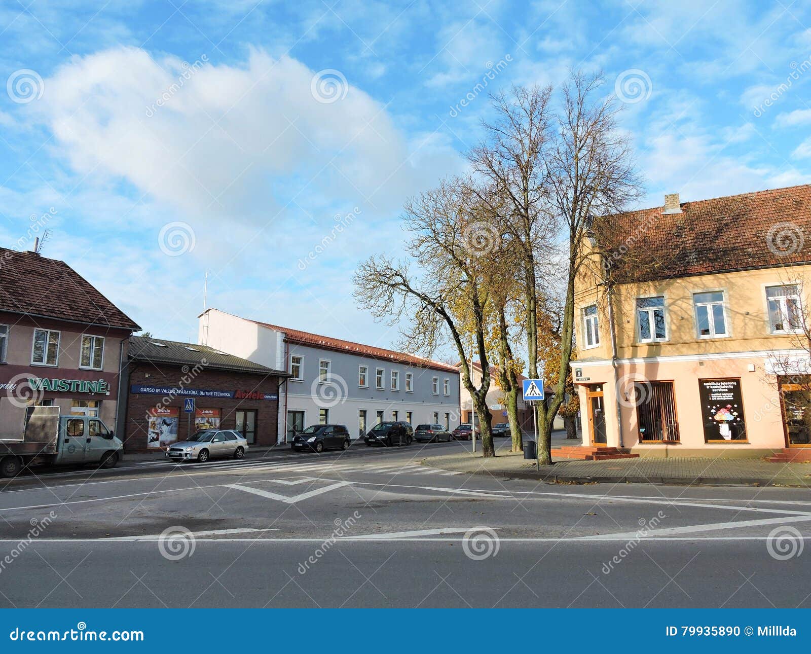Silute Town Street , Lithuania Editorial Image - Image of landmarks ...