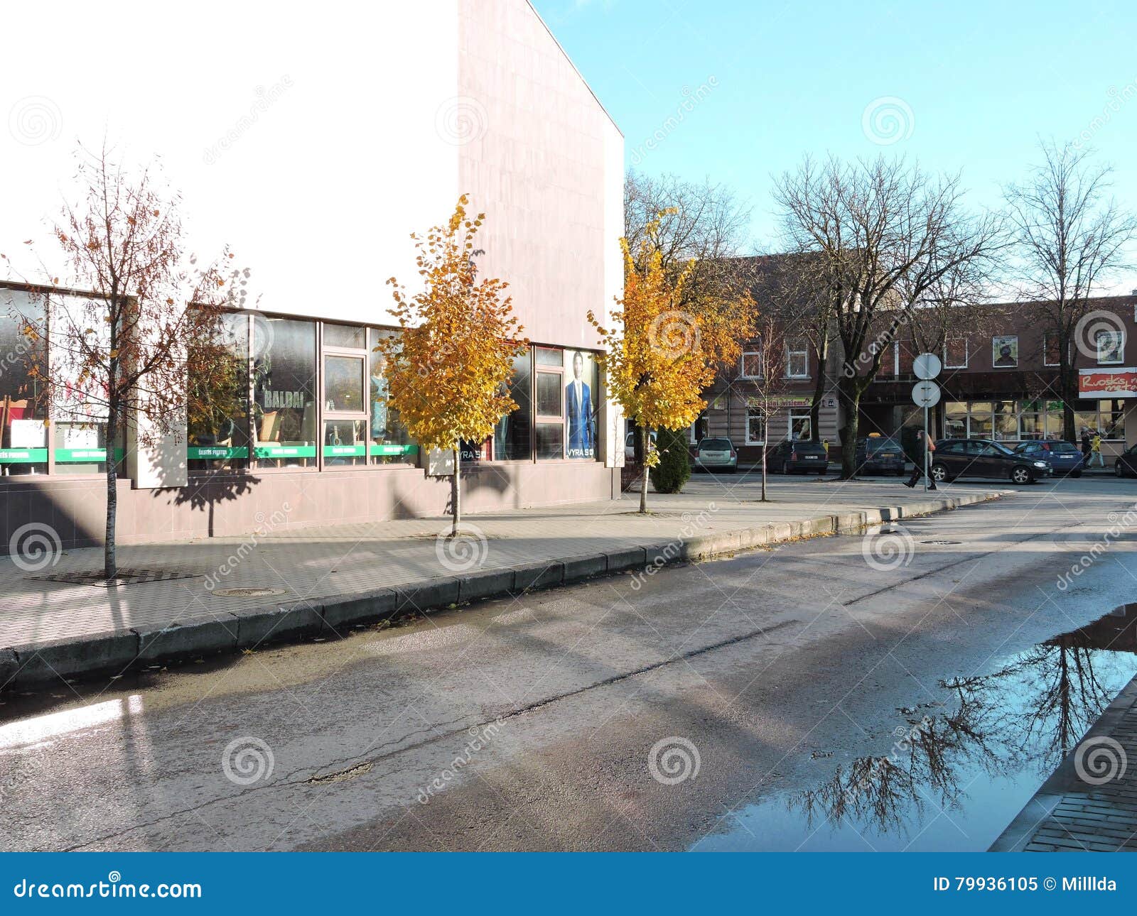 Silute Town Street , Lithuania Editorial Image - Image of post ...