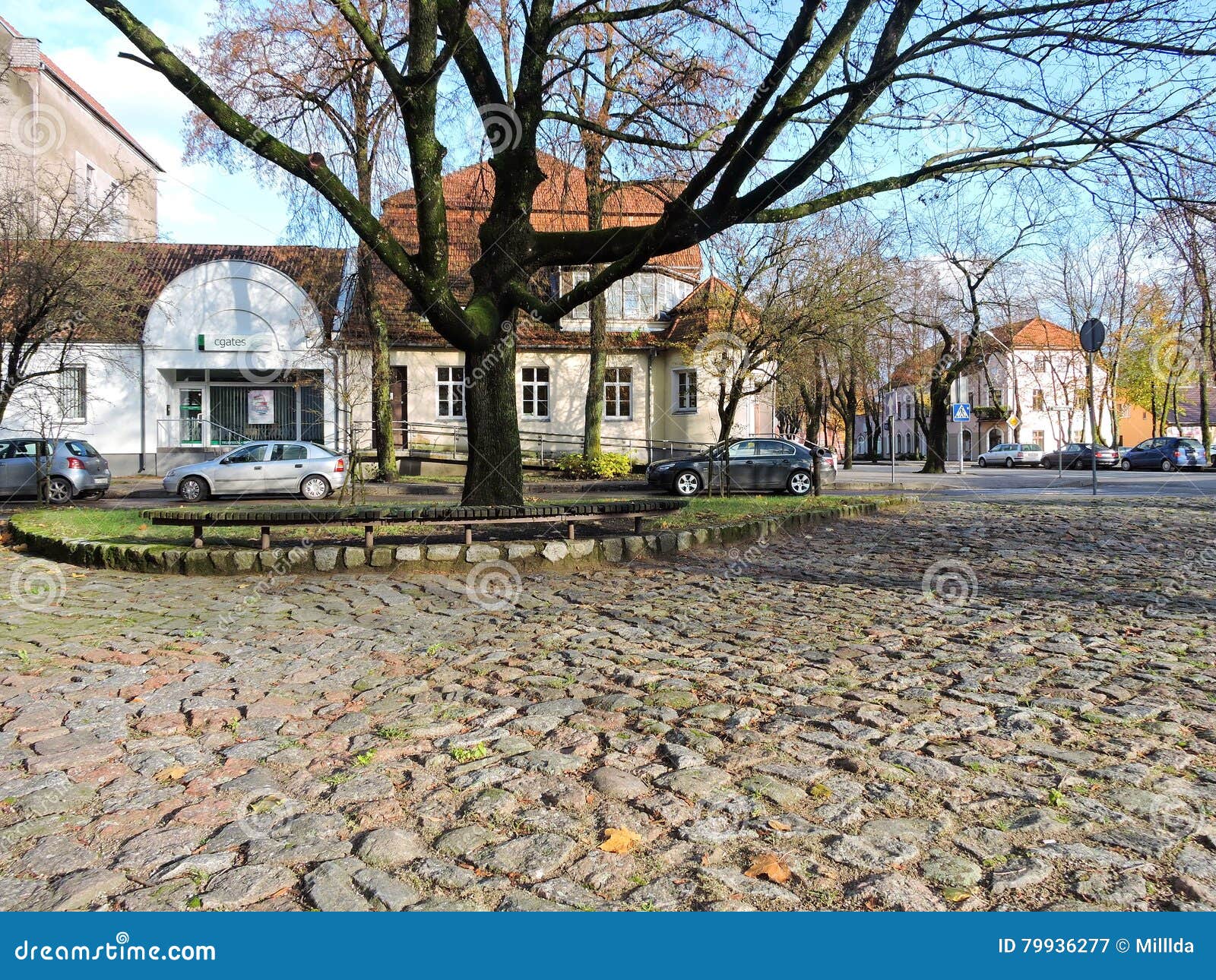 Silute Town Street , Lithuania Editorial Photography - Image of stones ...