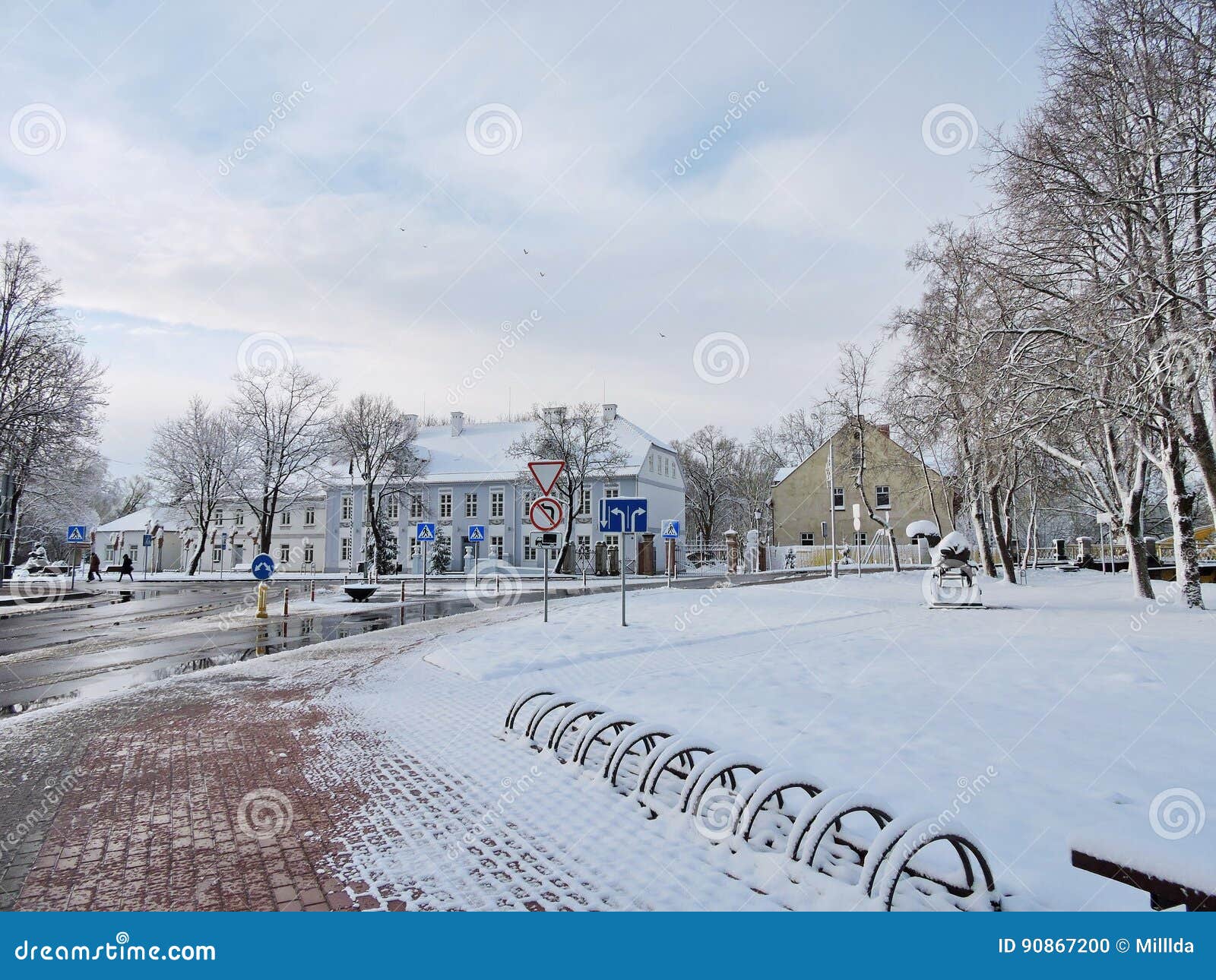 Silute Town Street , Lithuania Editorial Image - Image of building ...