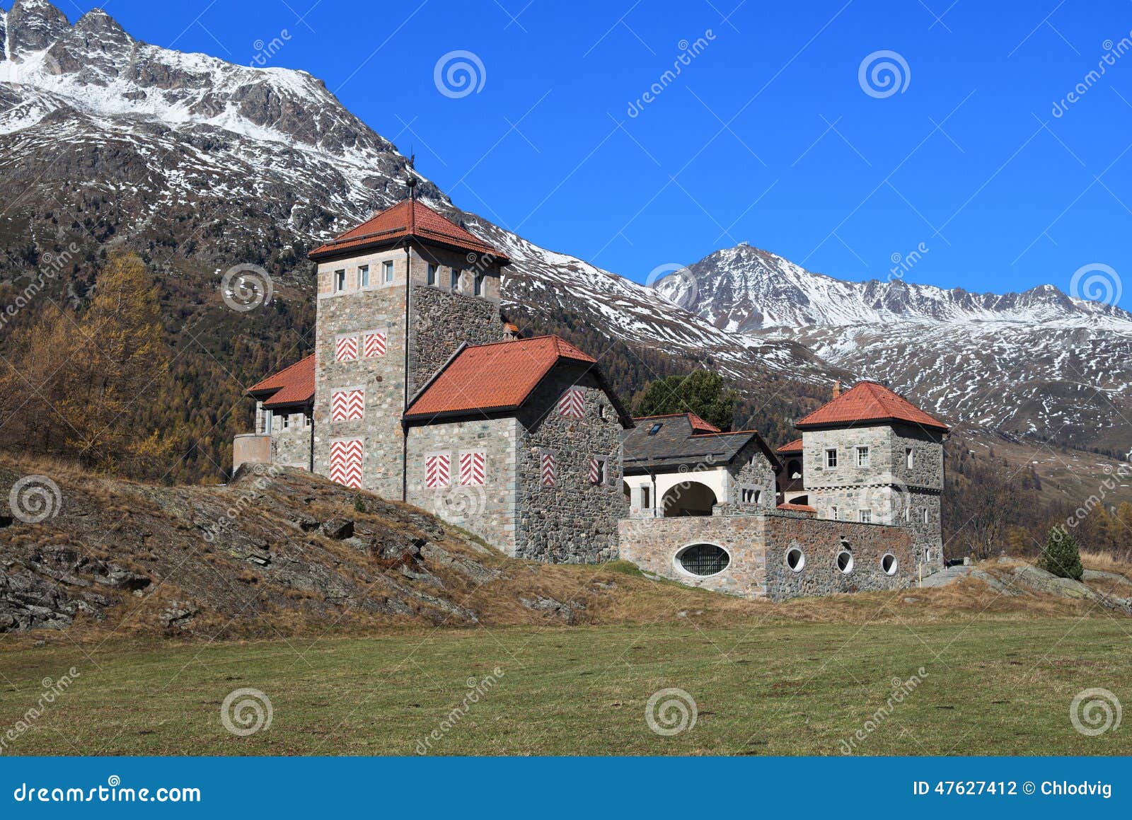 Silvaplana Castle Near St. Moritz Stock Photo - Image of exterior ...