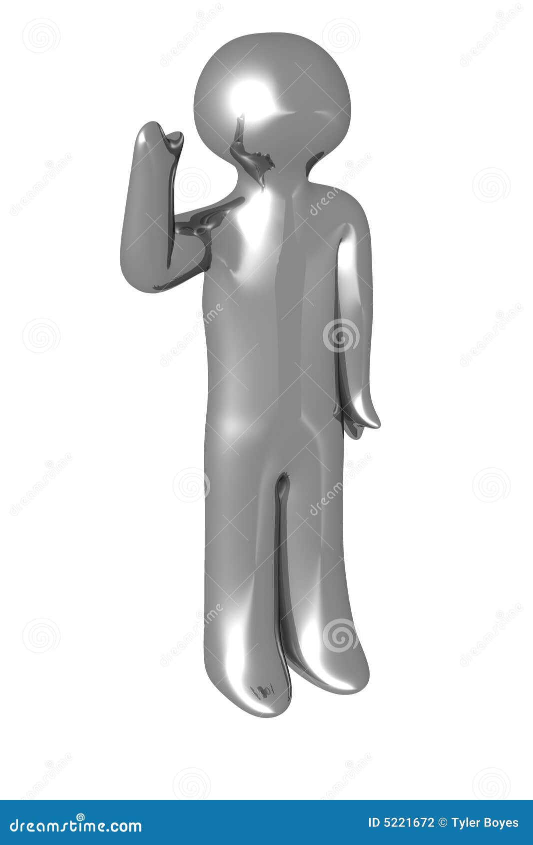 Silver 3D Guy stock illustration. Illustration of employee - 5221672