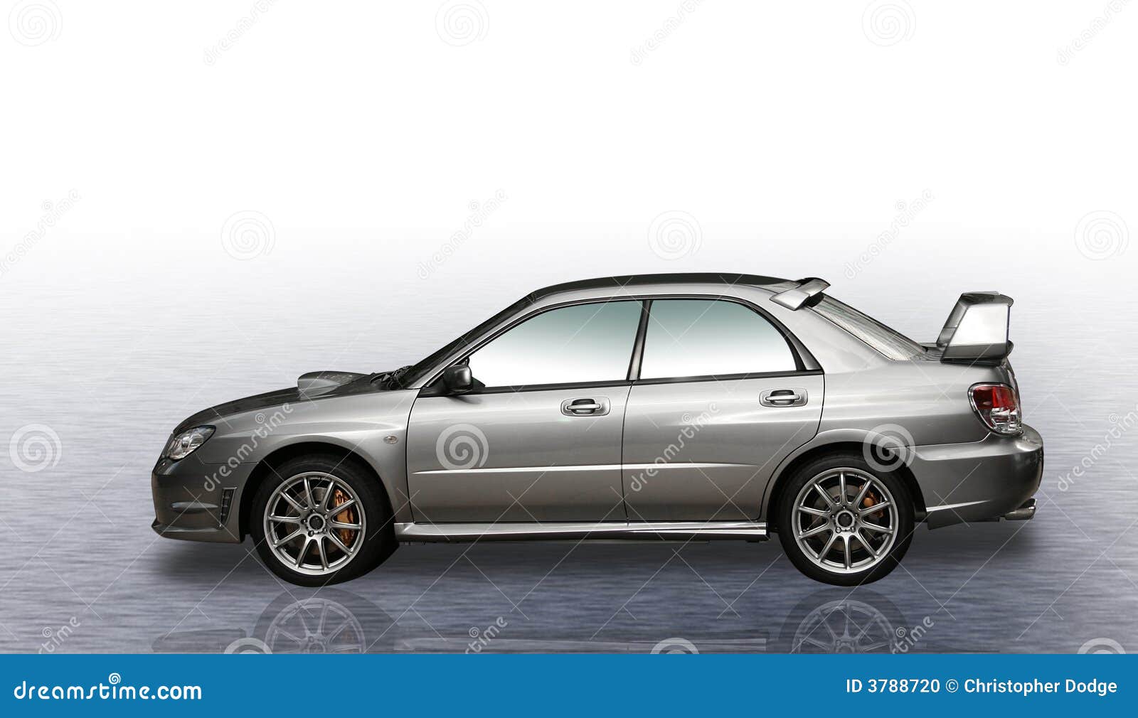 Silver 4WD Rally Car with Gradient Background Stock Photo - Image of ...