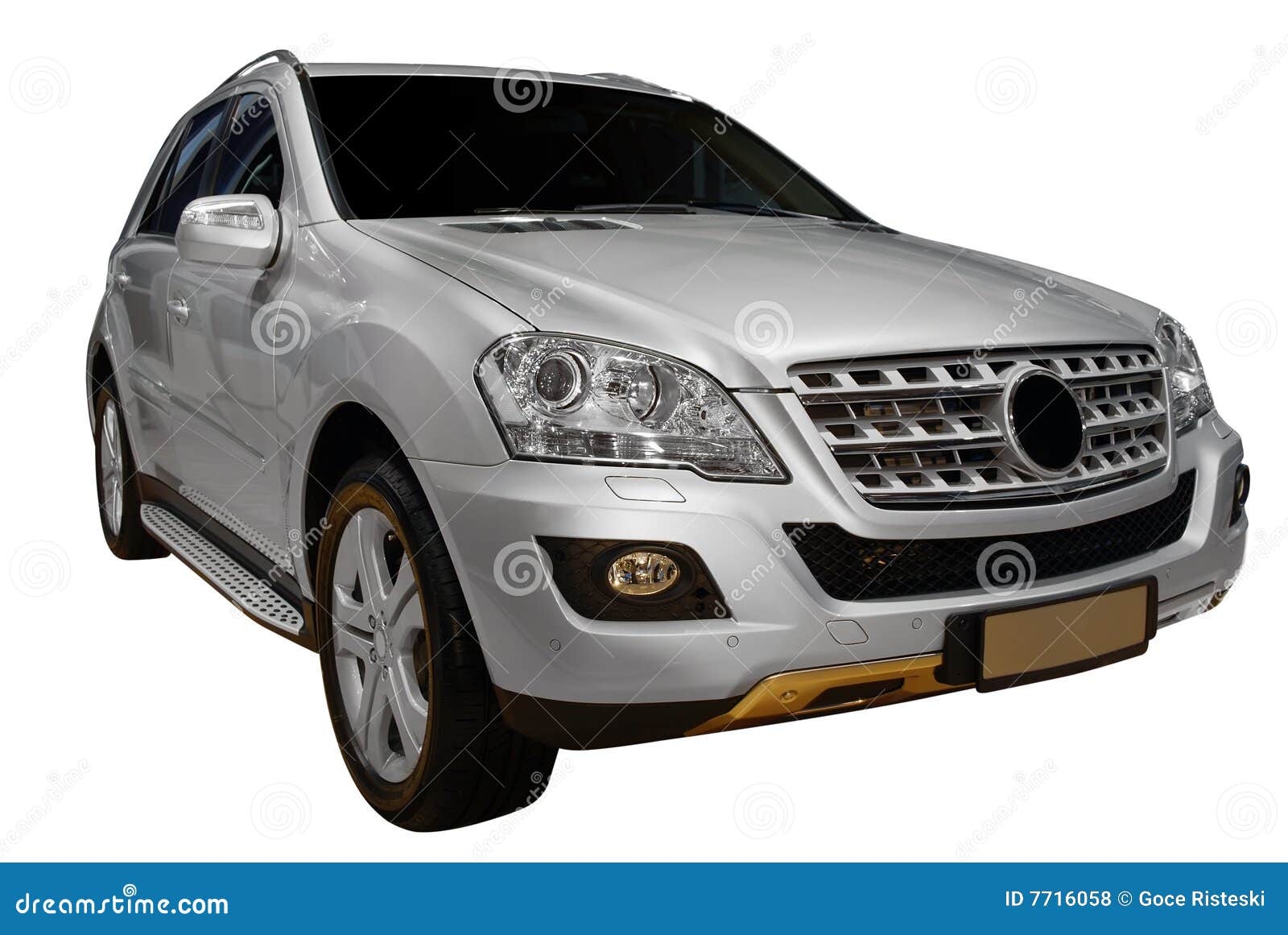 Silver 4x4 suv stock photo. Image of front, silver, road - 7716058