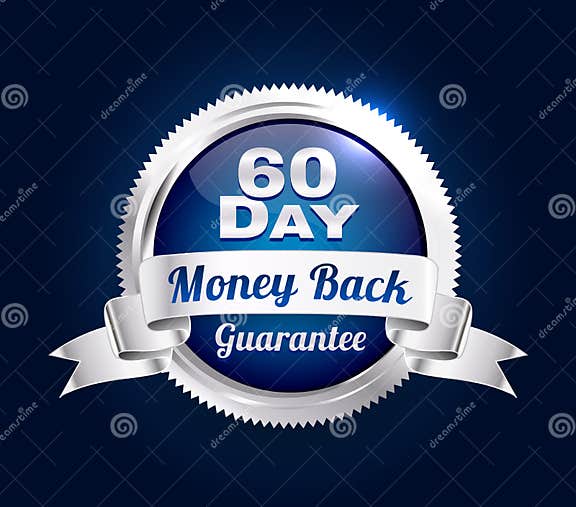 Silver 60 Day Guarantee Badge Stock Vector - Illustration of premium ...