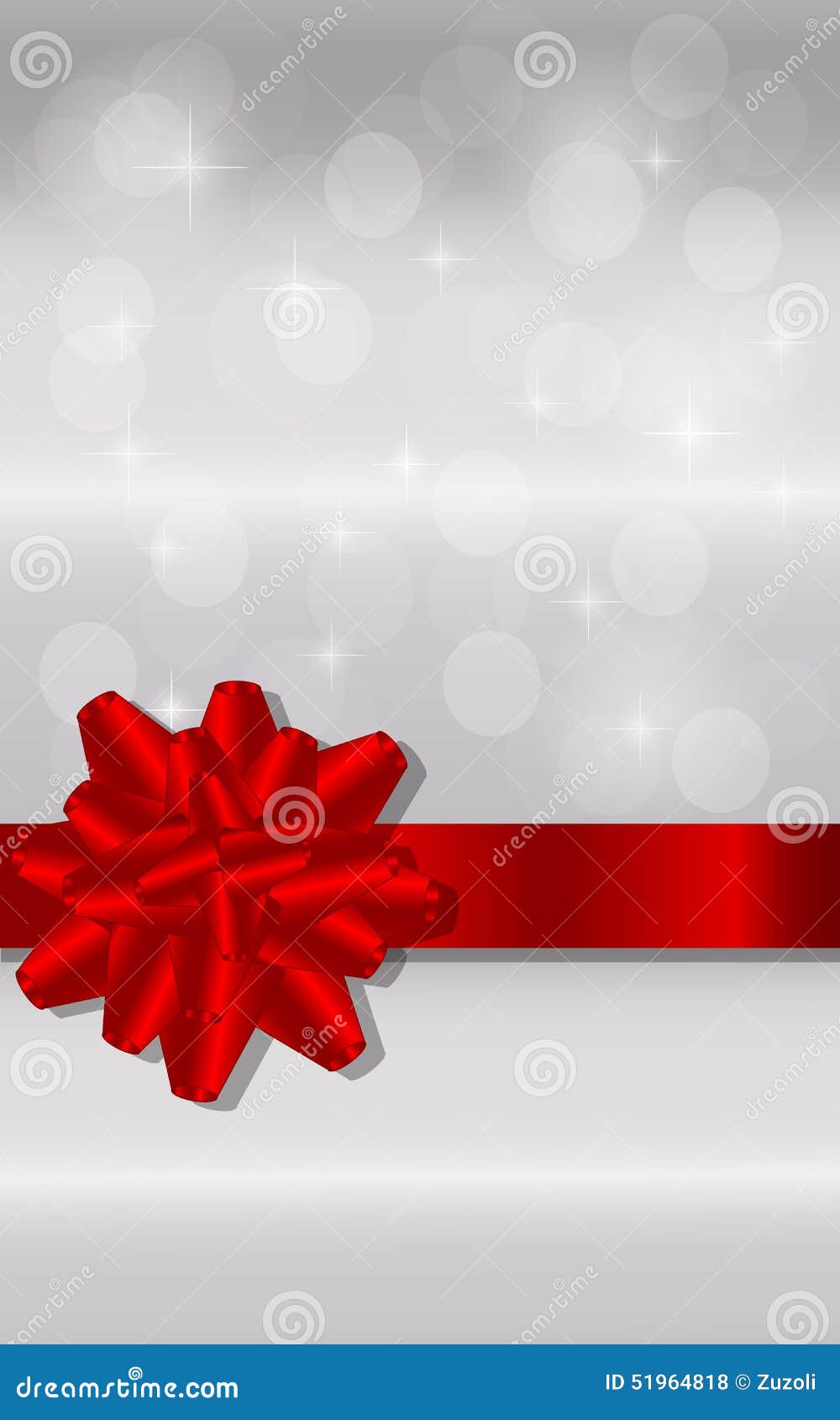 Silver Abstract Background with Red Ribbon Stock Vector - Illustration ...