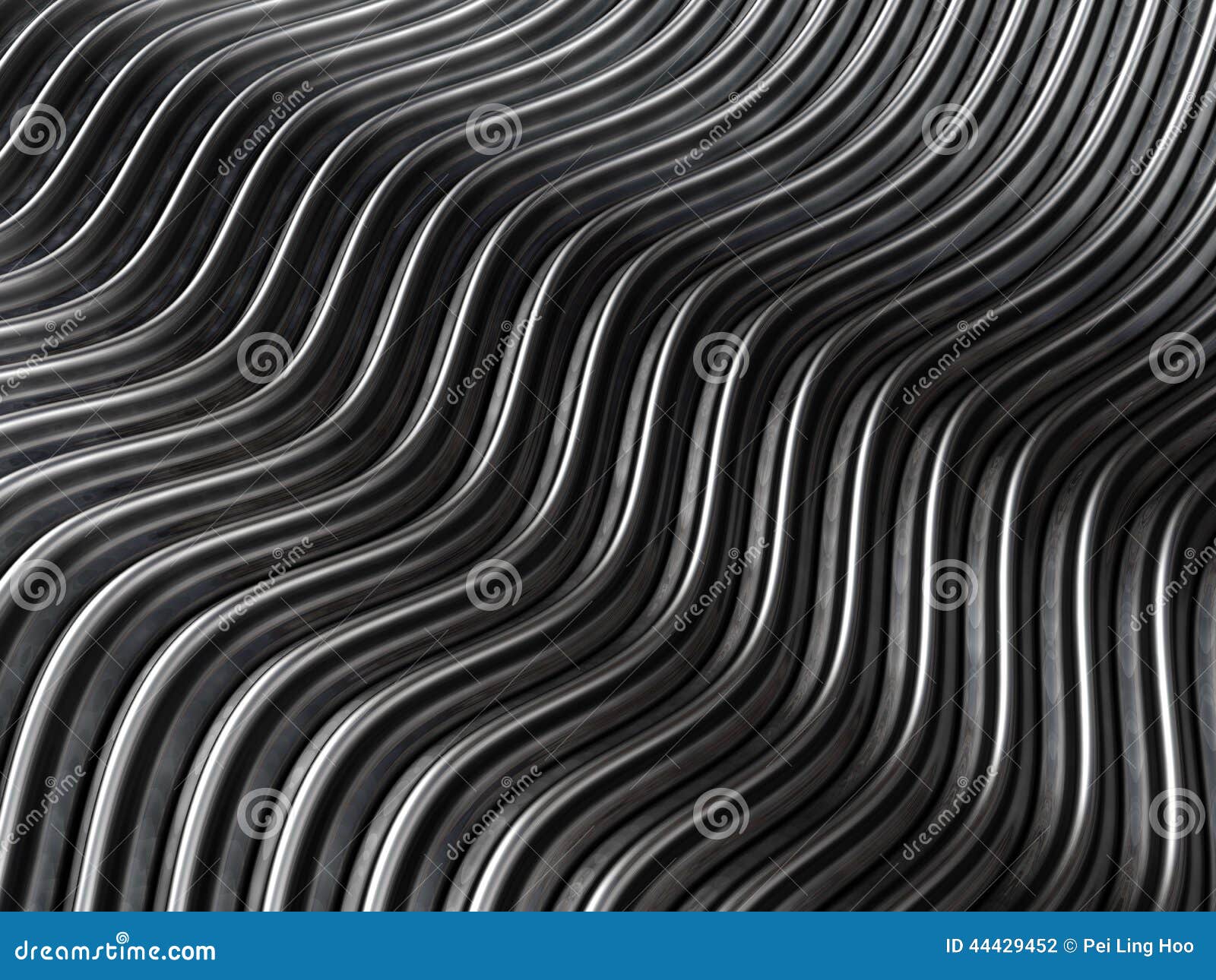 Silver Abstract Curve Metal Background Stock Illustration ...