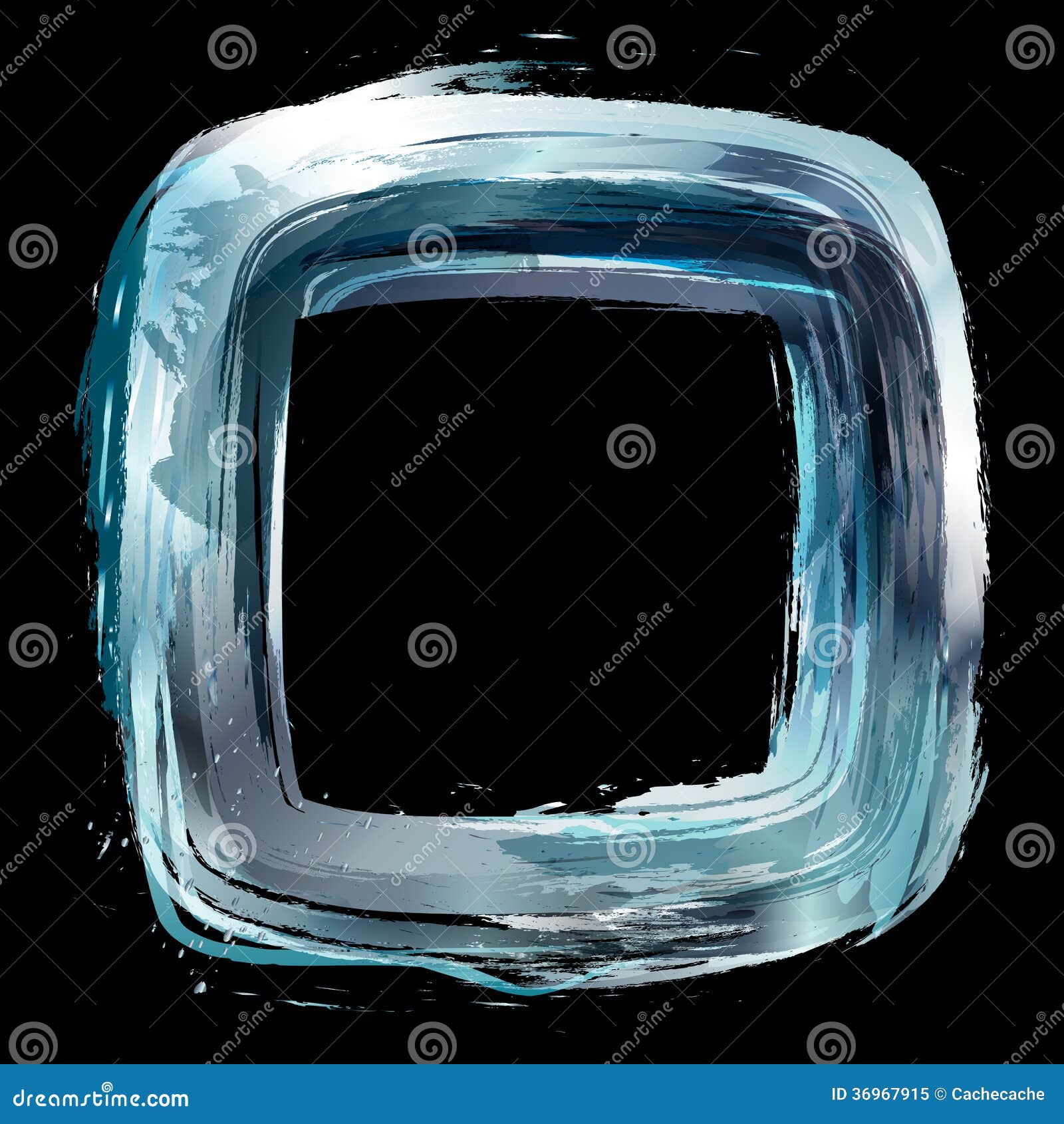 Silver. Abstract Design Element. Square Frame Painted Wit Stock ...