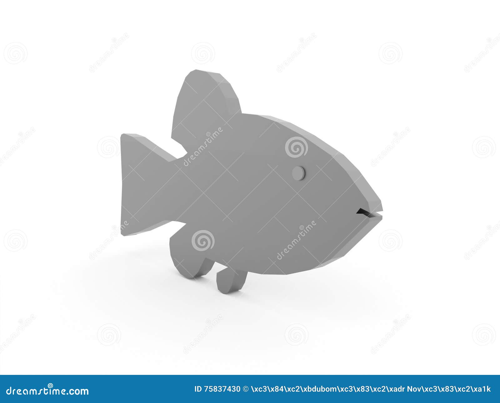 Silver Abstract Fish Rendered Stock Illustration - Illustration of drop ...