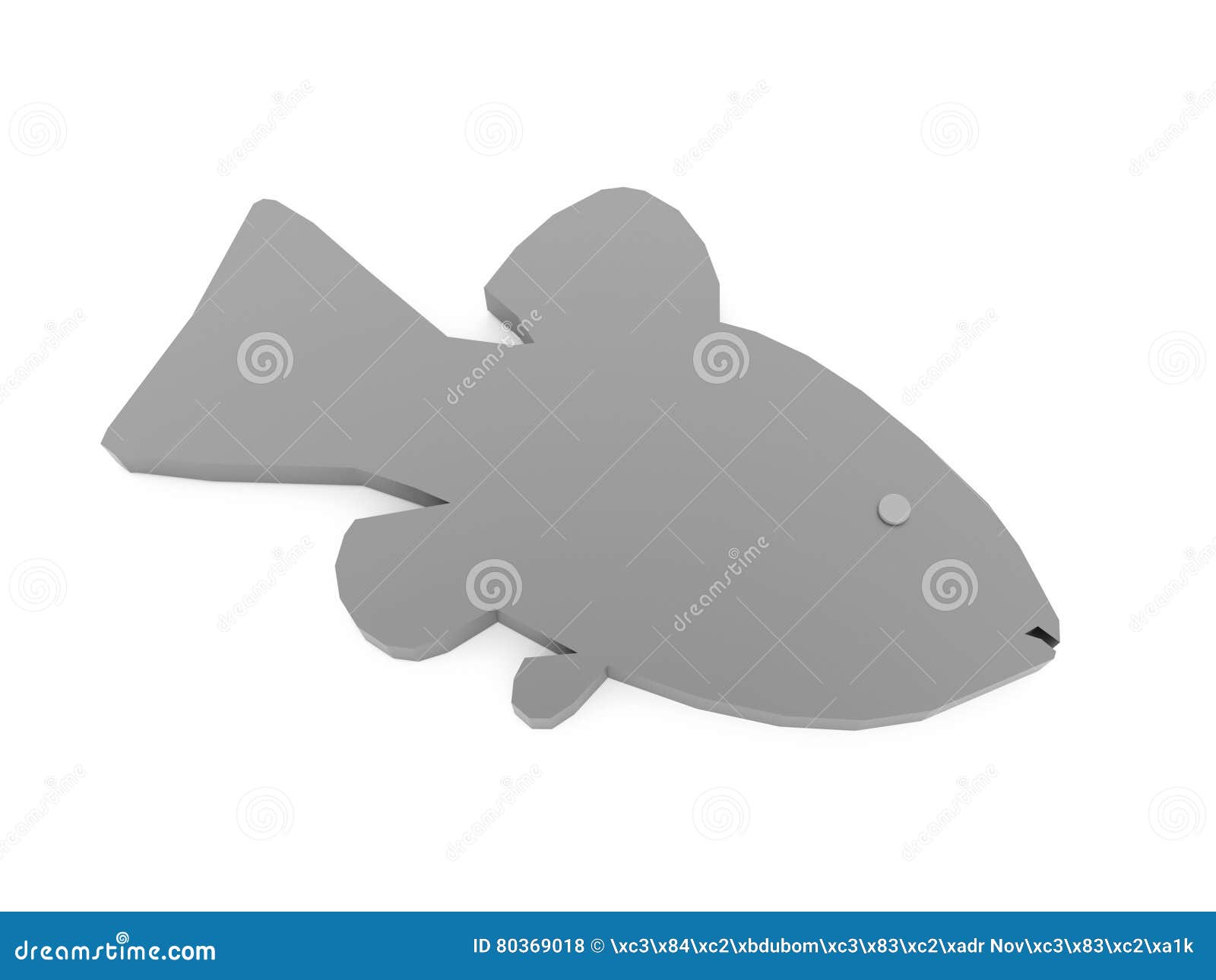 Silver Abstract Fish Rendered Stock Illustration - Illustration of ...