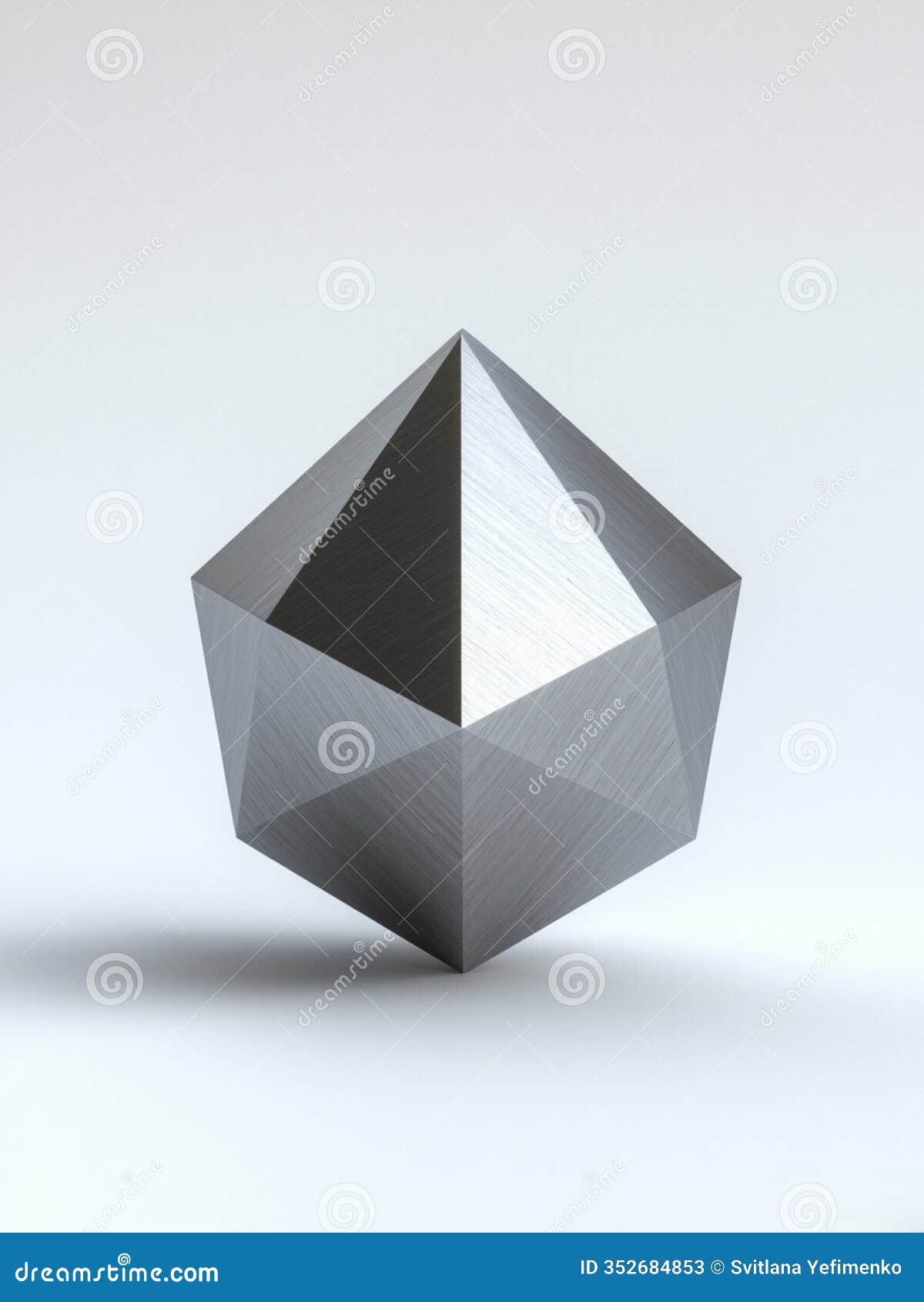 Silver Abstract Geometric Shape Stock Illustration - Illustration of ...