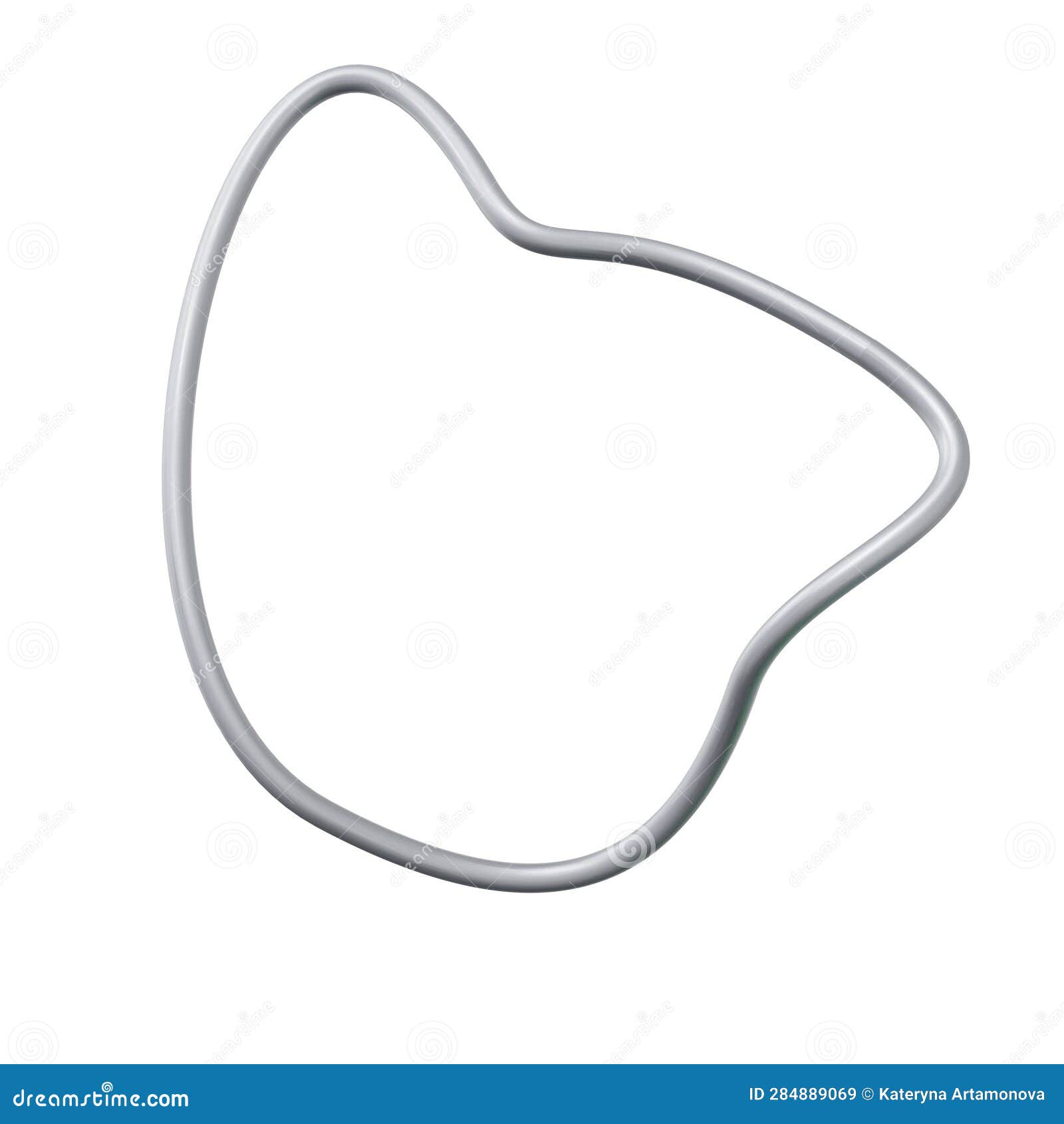 Silver Abstract Modern Shape. 3D Render. Isolated on White Background ...