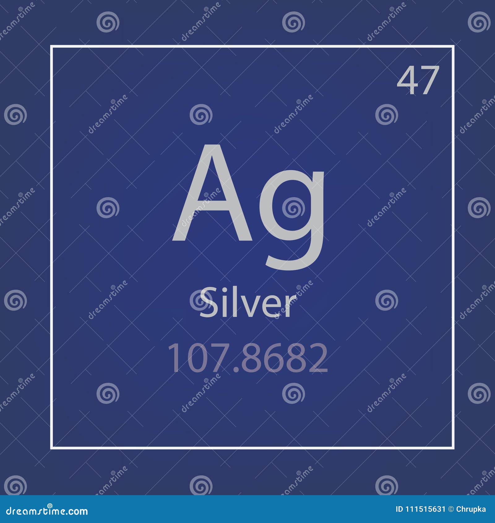 Silver Ag Chemical Element Icon Stock Vector - Illustration of blue ...
