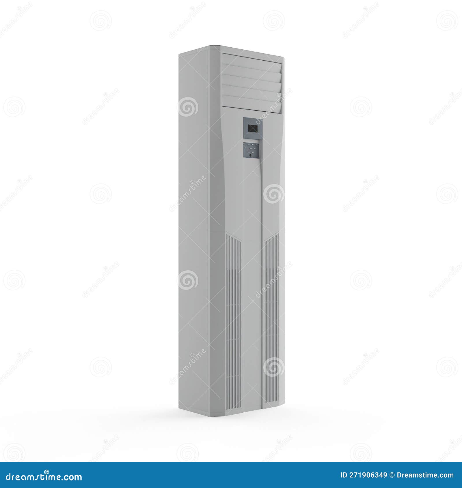 A Silver Air Conditioner, 3d Rendering Stock Illustration ...