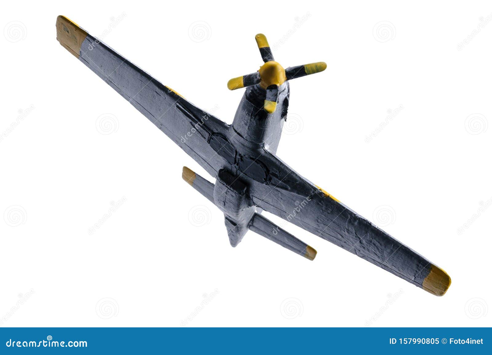 Silver Plastic Plane Isolated on the White Background Stock Image ...