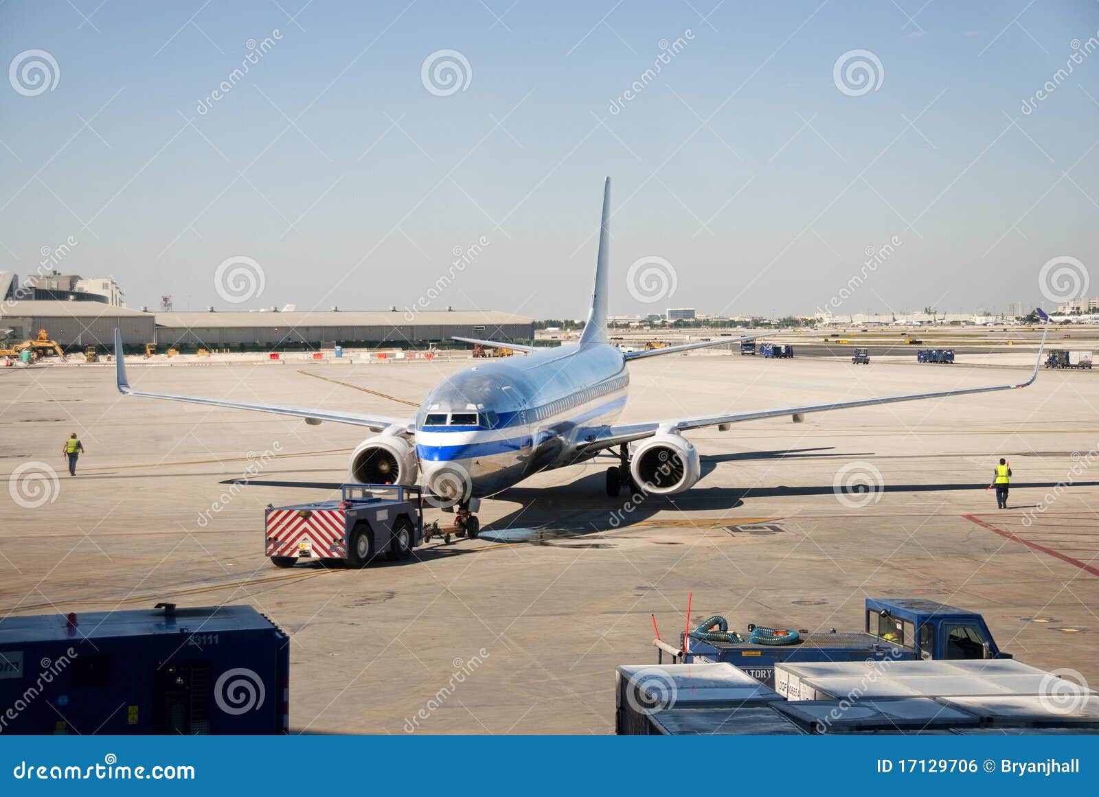 Silver Airplane on the Tarmac Stock Photo - Image of airliner, silver ...