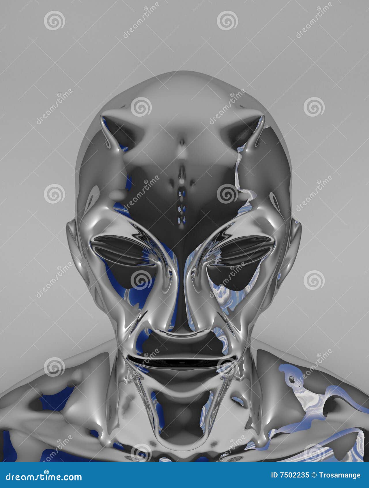 Silver alien stock illustration. Illustration of alien - 7502235
