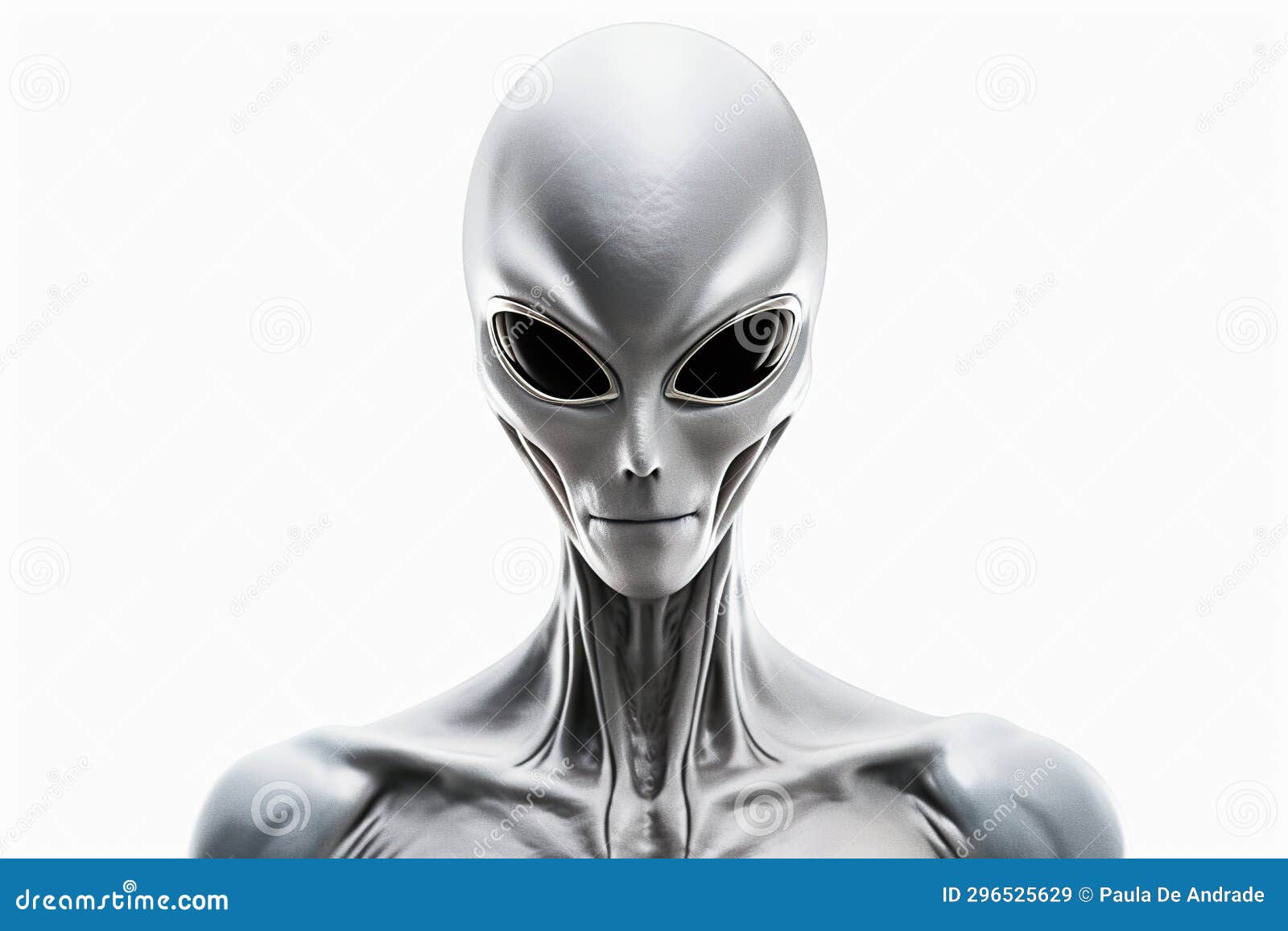 Silver Alien on White Background Stock Image - Image of mystery, planet ...