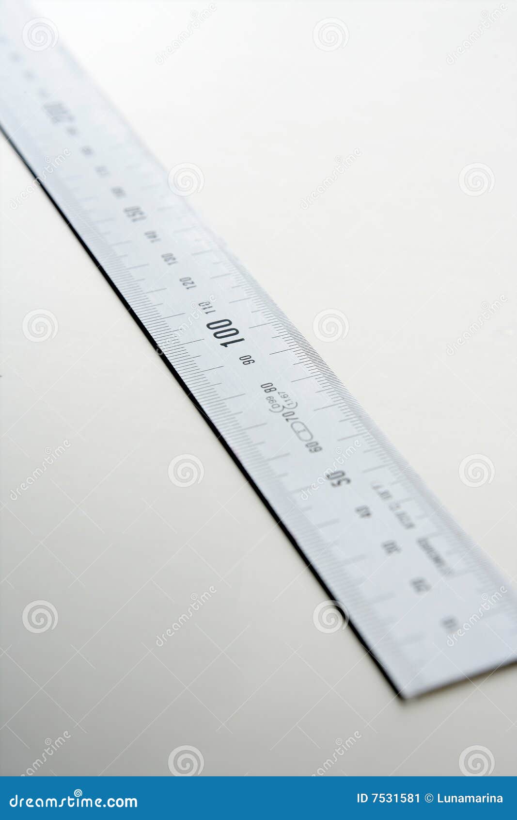 Silver Aluminium Ruler Meter Stock Image - Image of close, micrometer ...