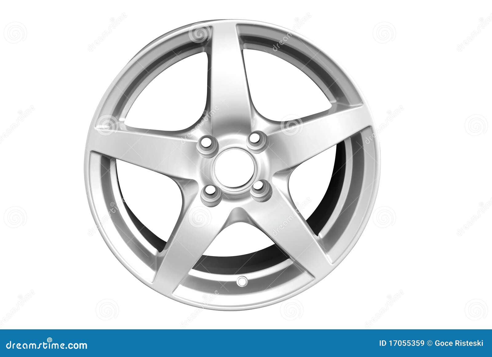 Silver Aluminum Wheel Rim Isolated Stock Image - Image of metal, speed ...