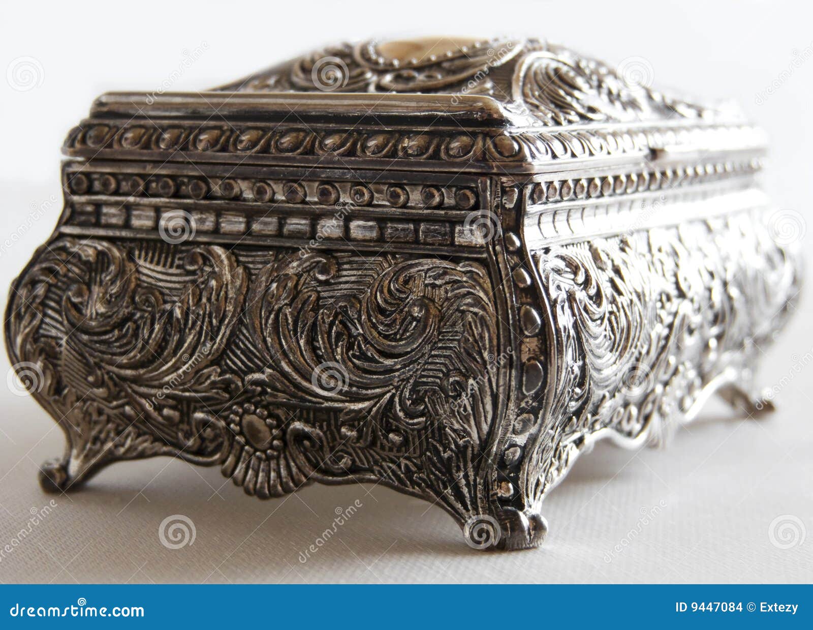 Silver ancient casket stock photo. Image of closeup, coffin - 9447084