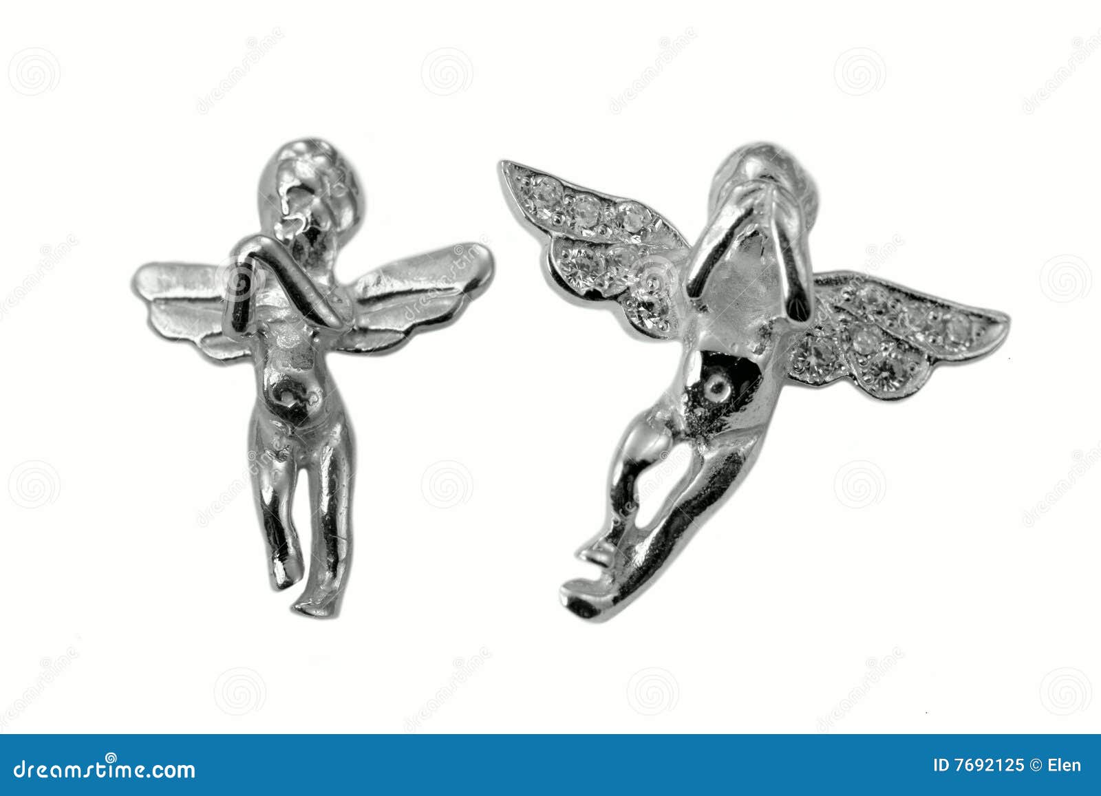 Silver angels stock image. Image of beautiful, digital - 7692125