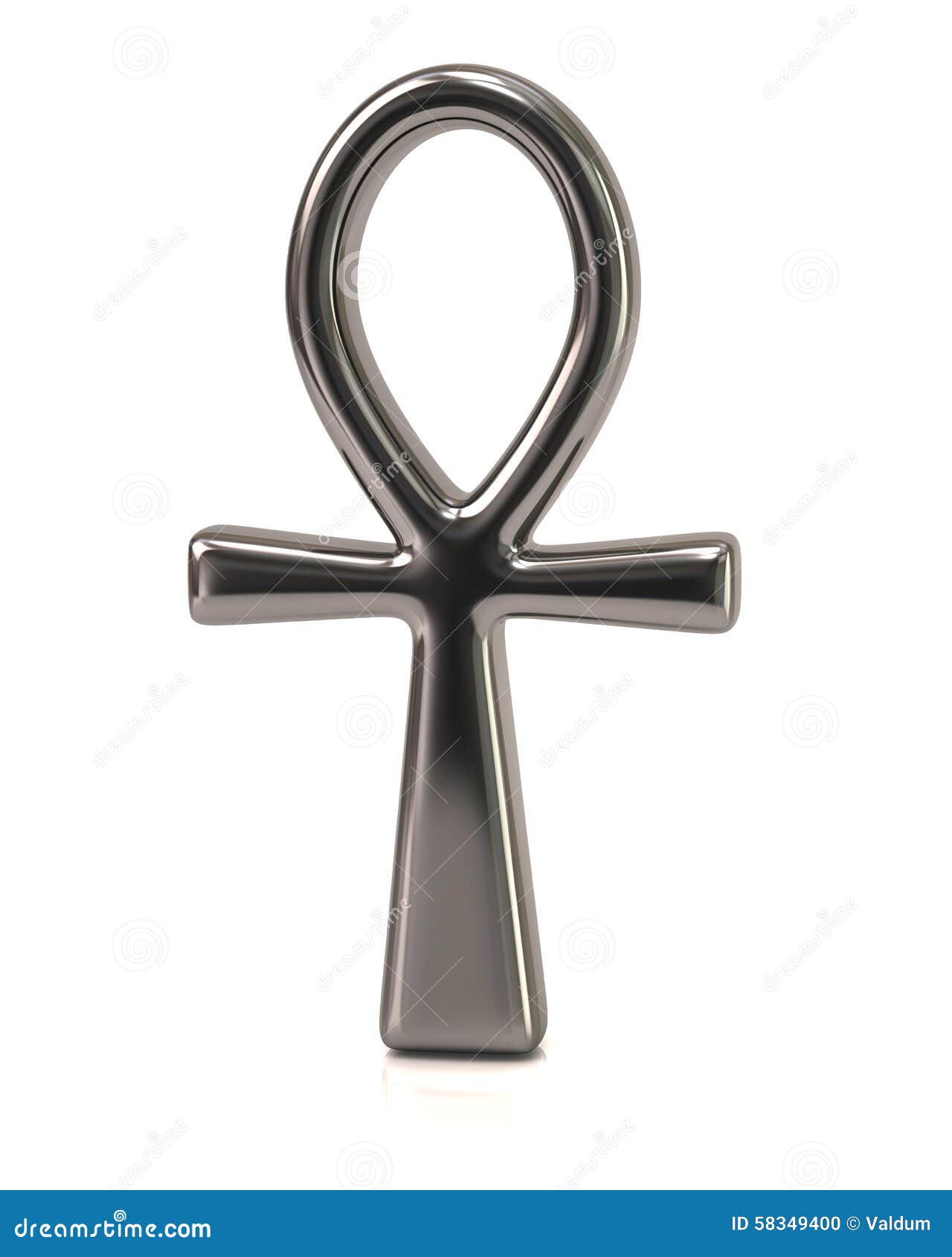 Silver Ankh Symbol,Egyptian Cross Stock Illustration - Illustration of ...